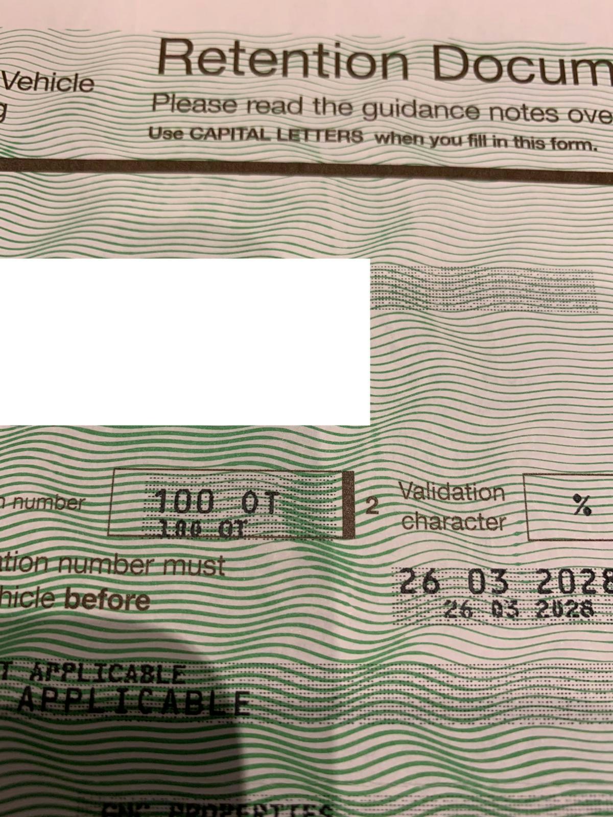 '100 OT' - NUMBER PLATE for sale by auction in , United Kingdom