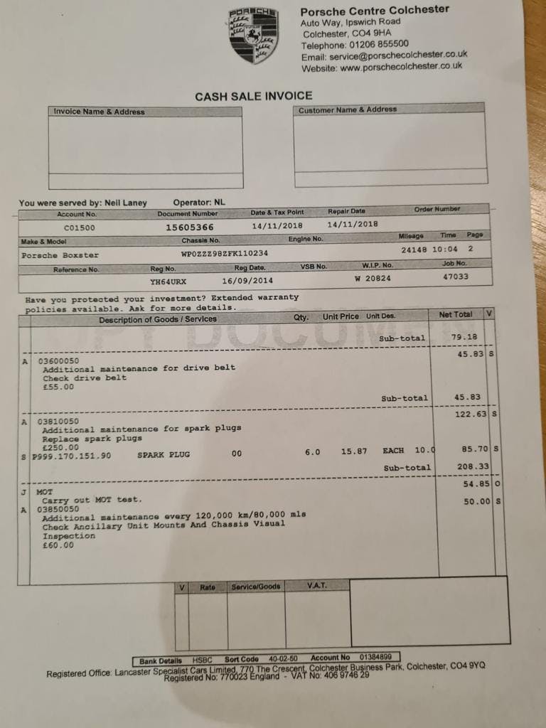 2014 PORSCHE (981) BOXSTER - MANUAL