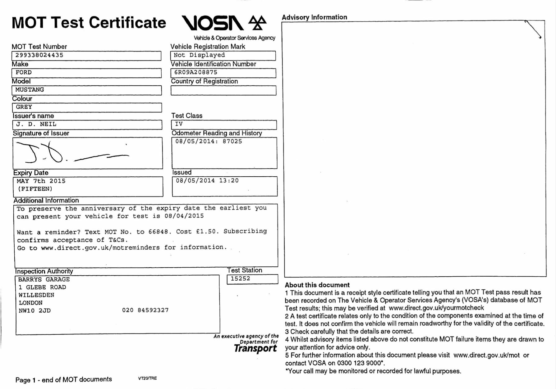 1966 FORD MUSTANG FASTBACK