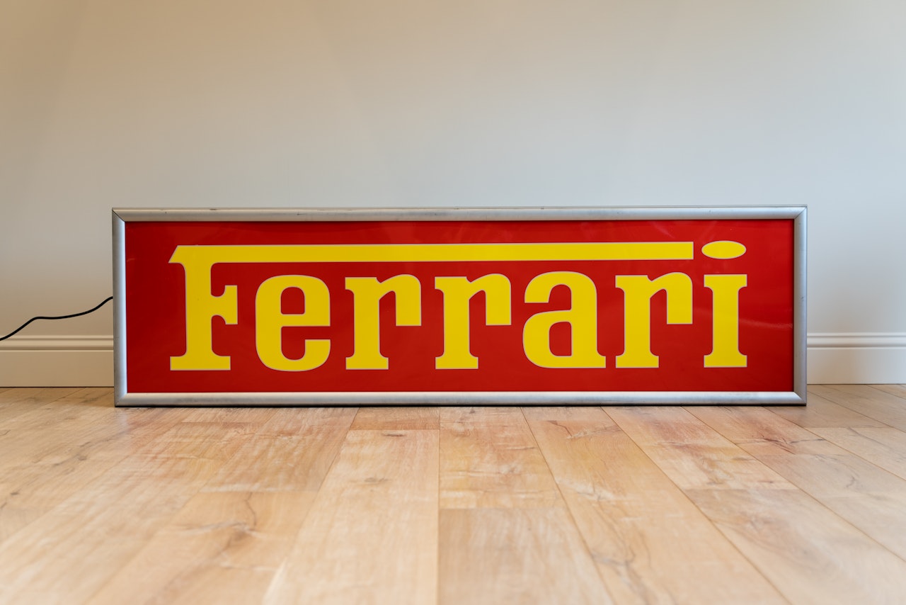 FERRARI ILLUMINATED DEALERSHIP SIGN for sale by auction in Ditchling ...