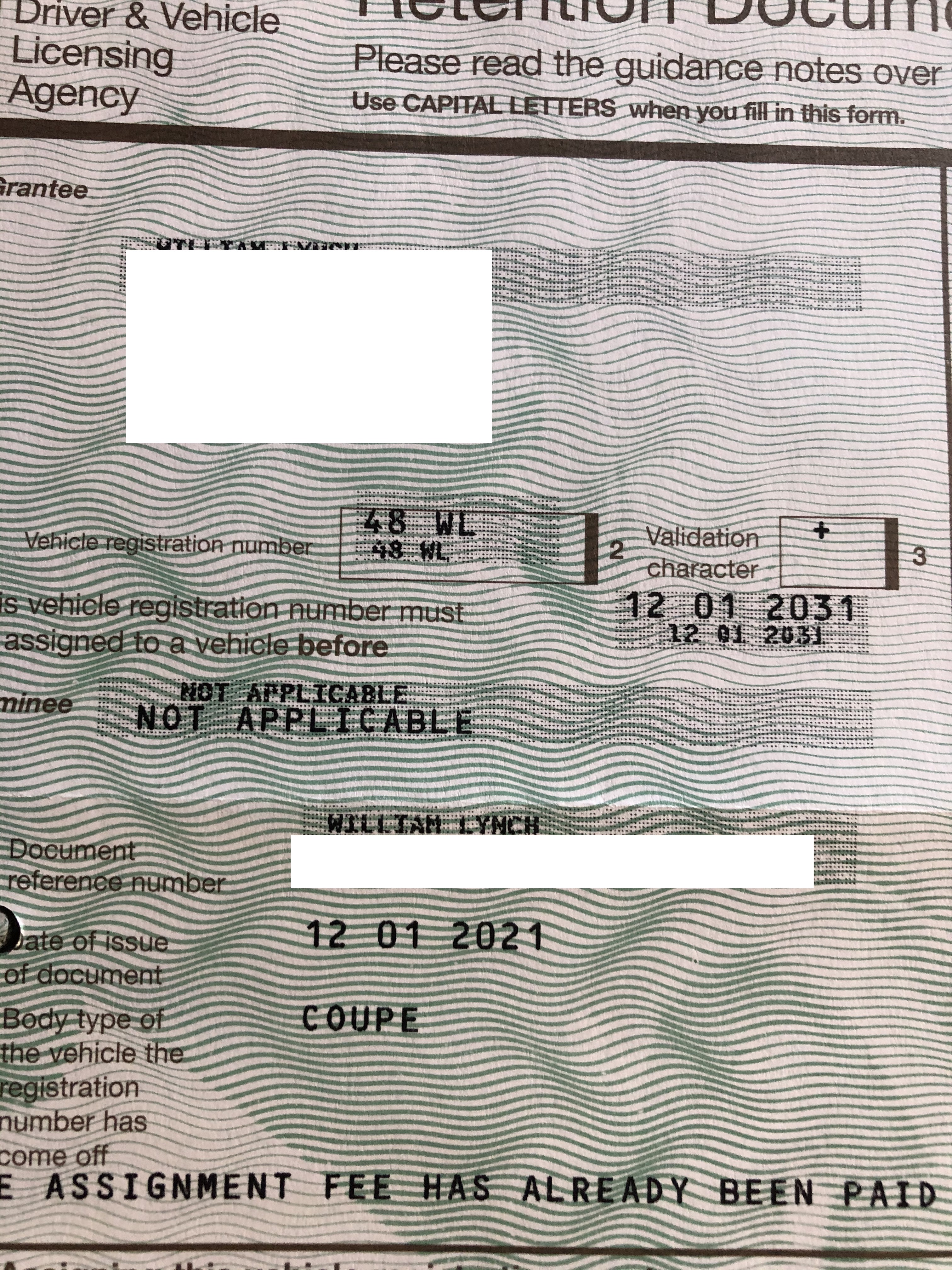 '48 WL' - NUMBER PLATE for sale by auction in , United Kingdom