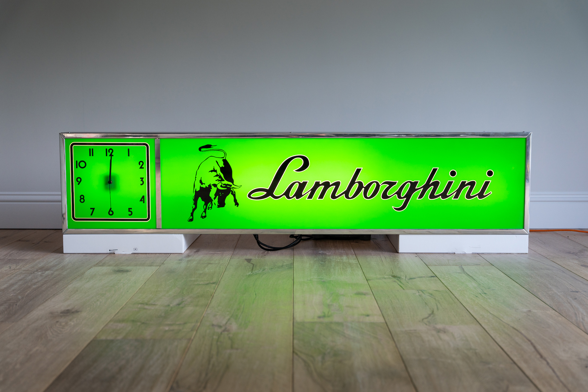 LAMBORGHINI CLOCK ILLUMINATED SIGN