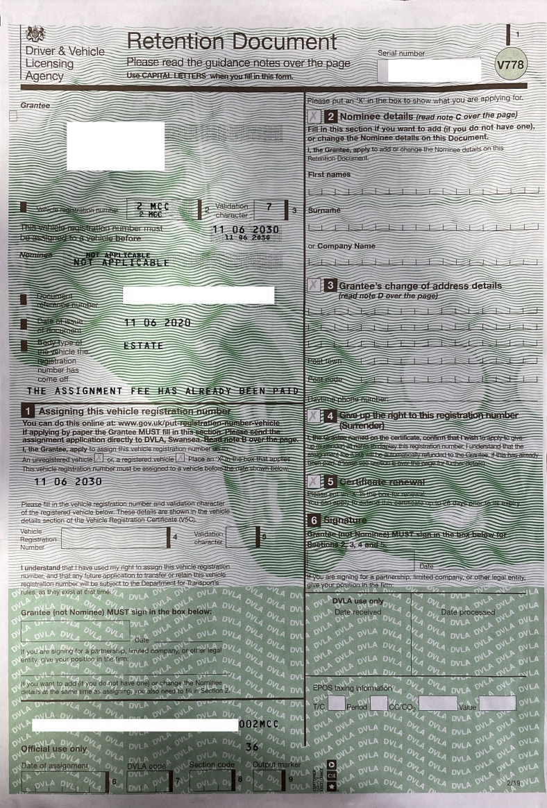 '2 MCC' - NUMBER PLATE for sale by auction in , United Kingdom