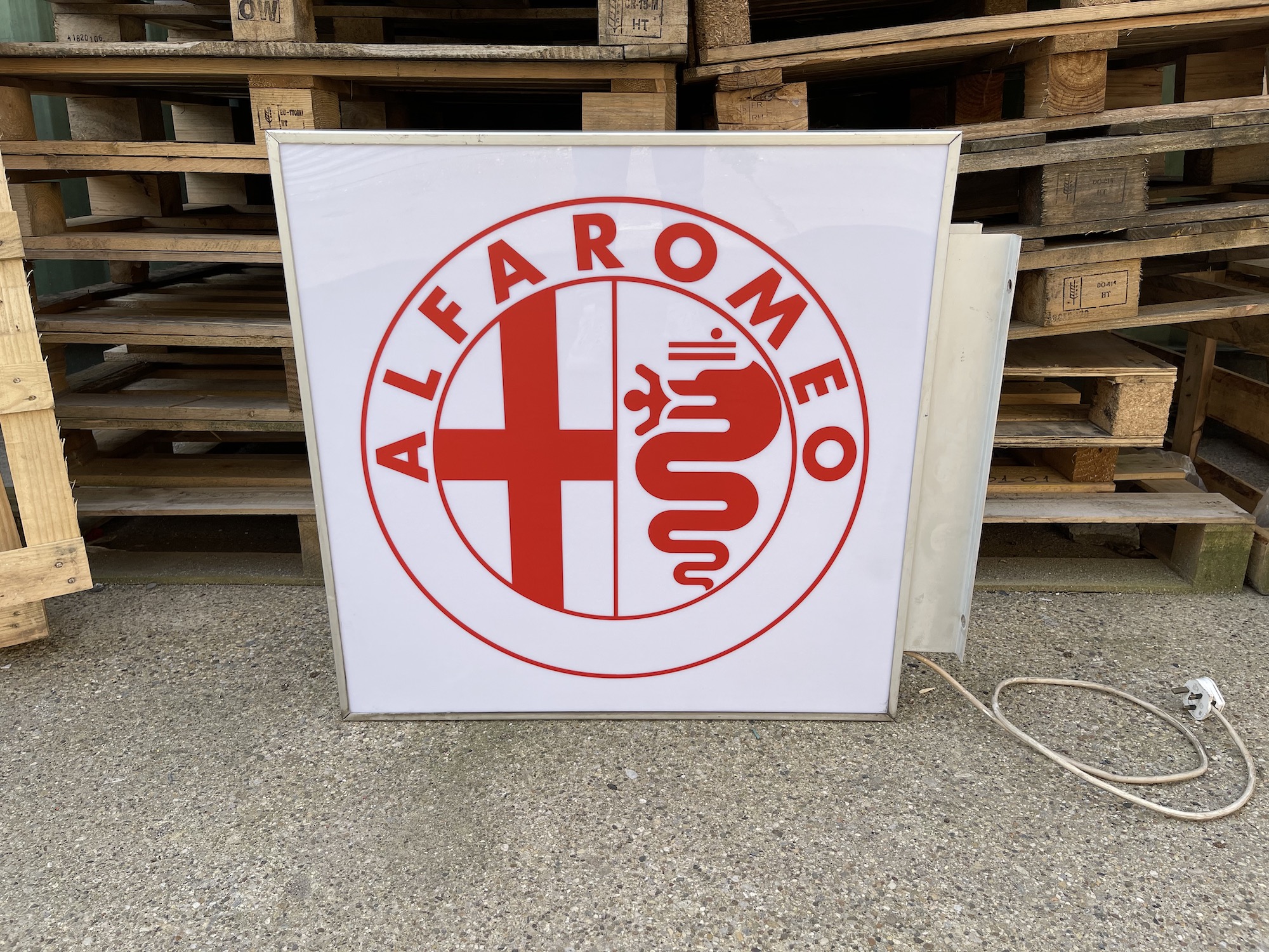 ALFA ROMEO ILLUMINATED DEALERSHIP SIGN