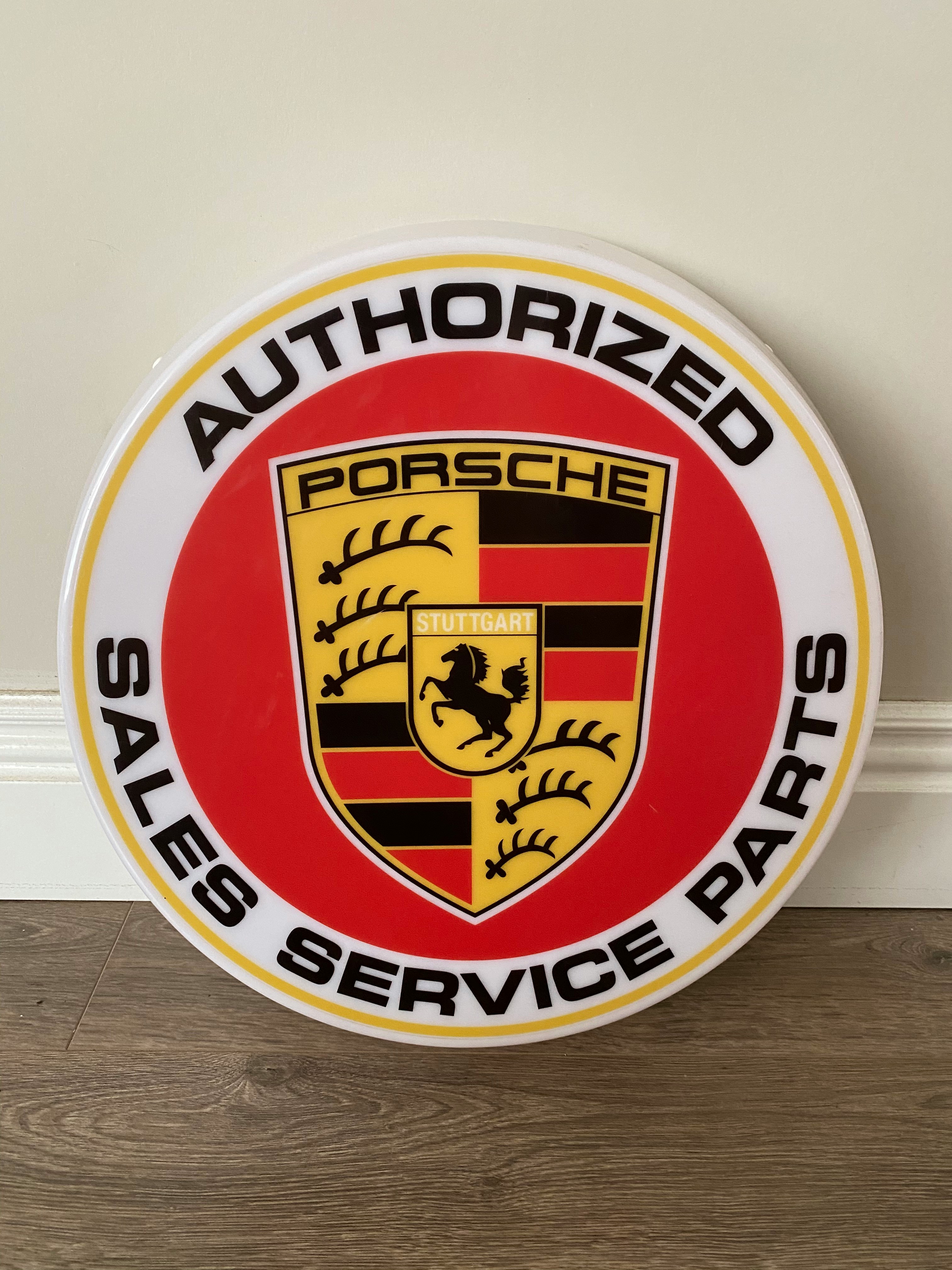 PORSCHE 'SALES SERVICE PARTS' ILLUMINATED SIGN for sale by auction in ...