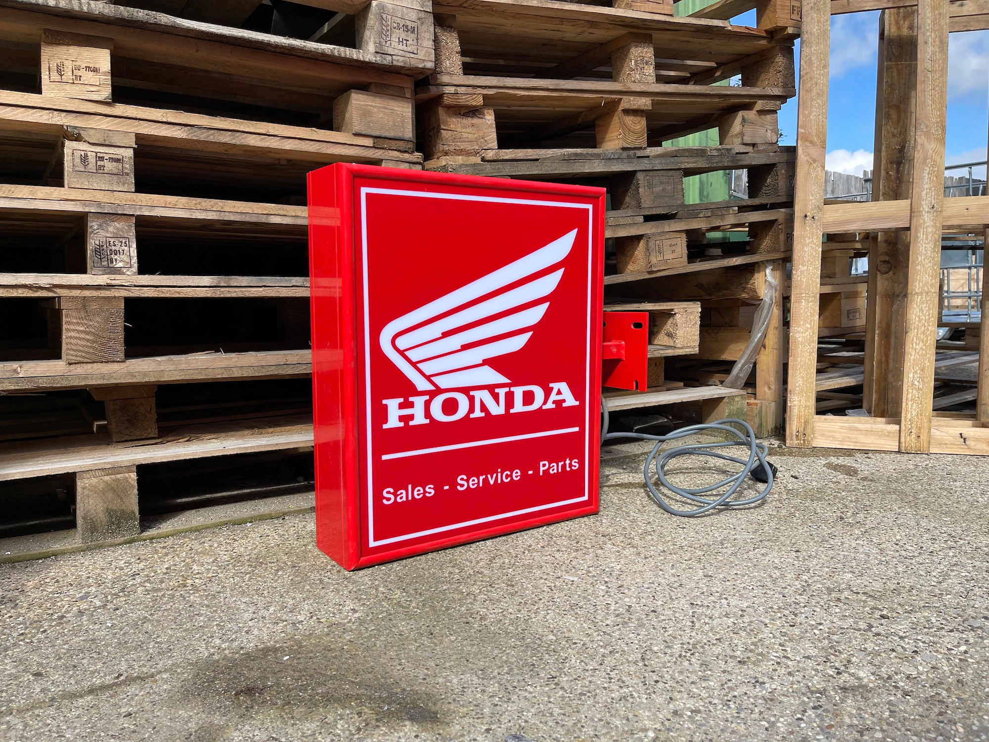 HONDA MOTORCYCLES SERVICE SIGN for sale by auction in Northumberland ...