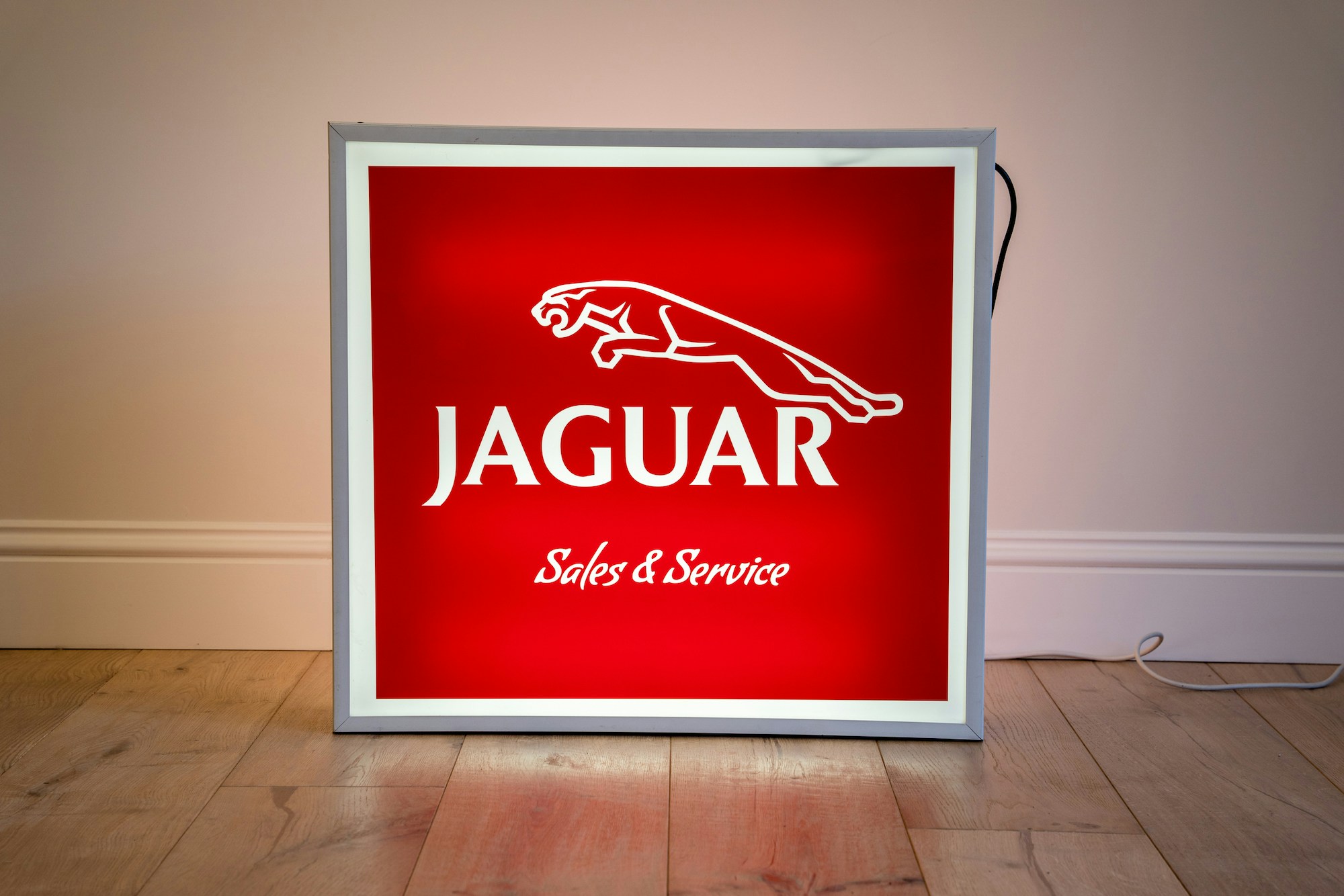 JAGUAR SALES & SERVICE ILLUMINATED SIGN for sale by auction in ...