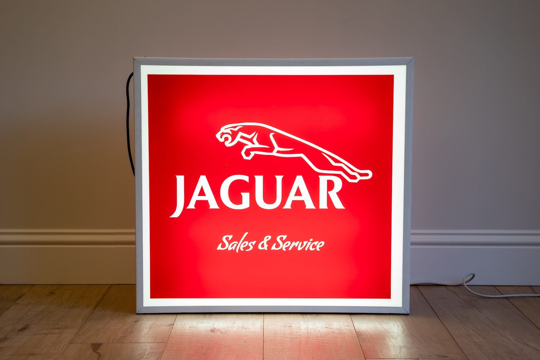 JAGUAR SALES & SERVICE ILLUMINATED SIGN