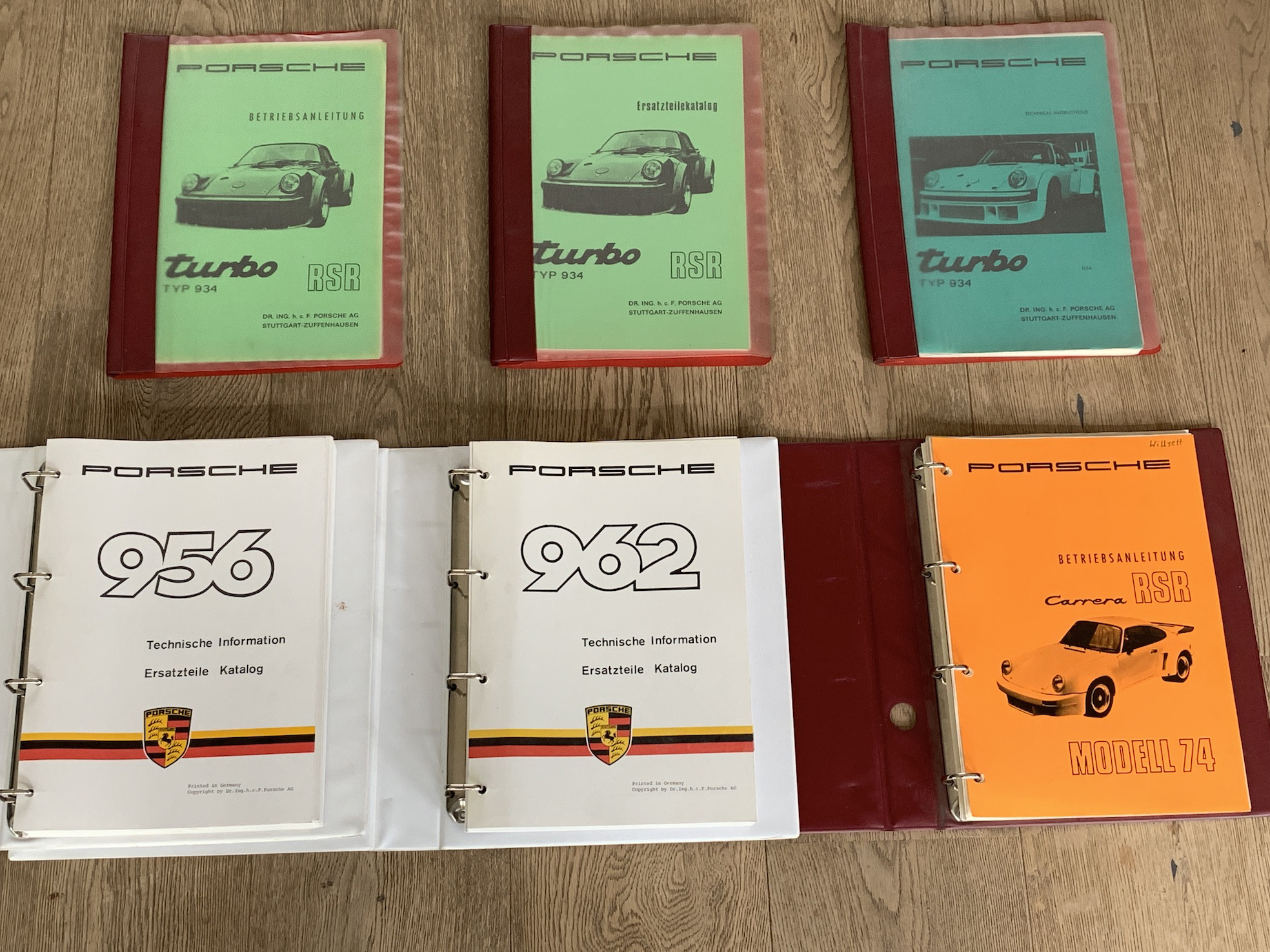PORSCHE RACE CAR FACTORY LITERATURE - FOR VARIOUS MODELS
