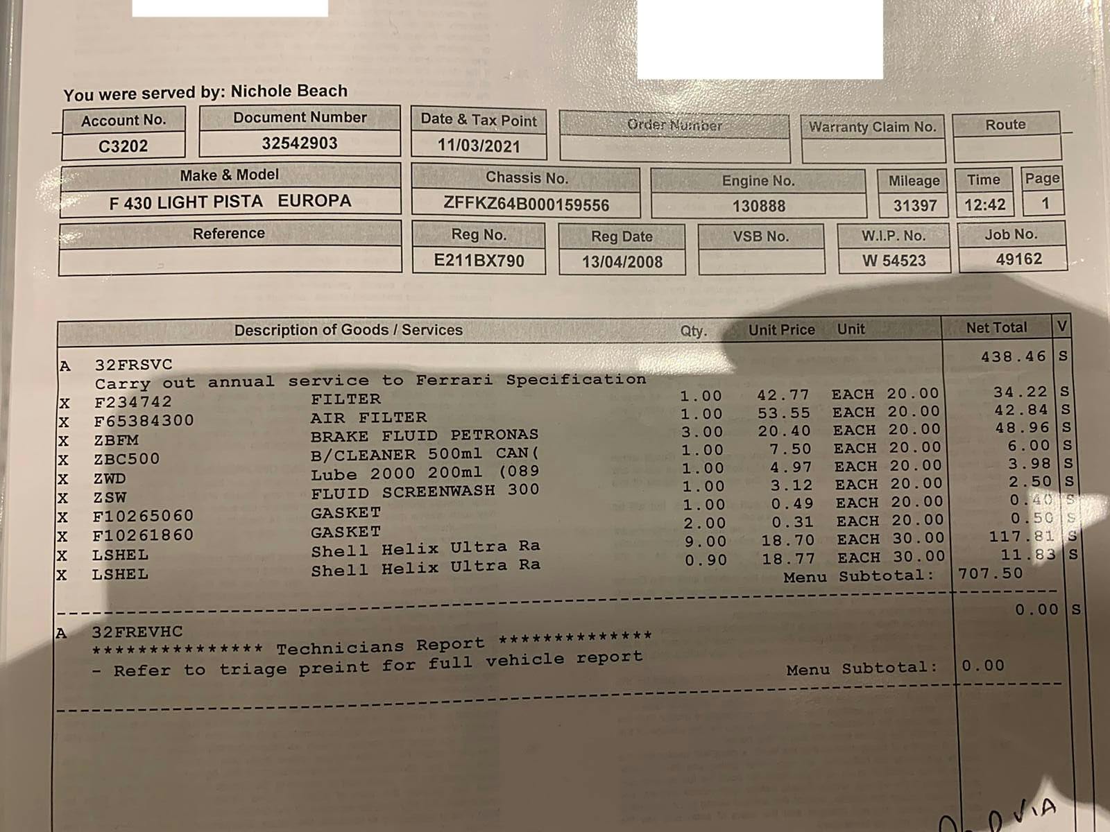 2008 FERRARI 430 SCUDERIA