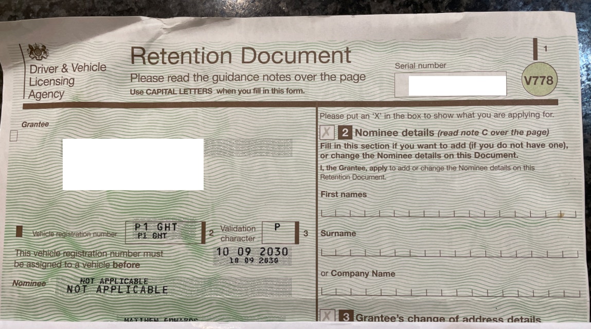 'P1 GHT' - NUMBER PLATE for sale by auction in , United Kingdom