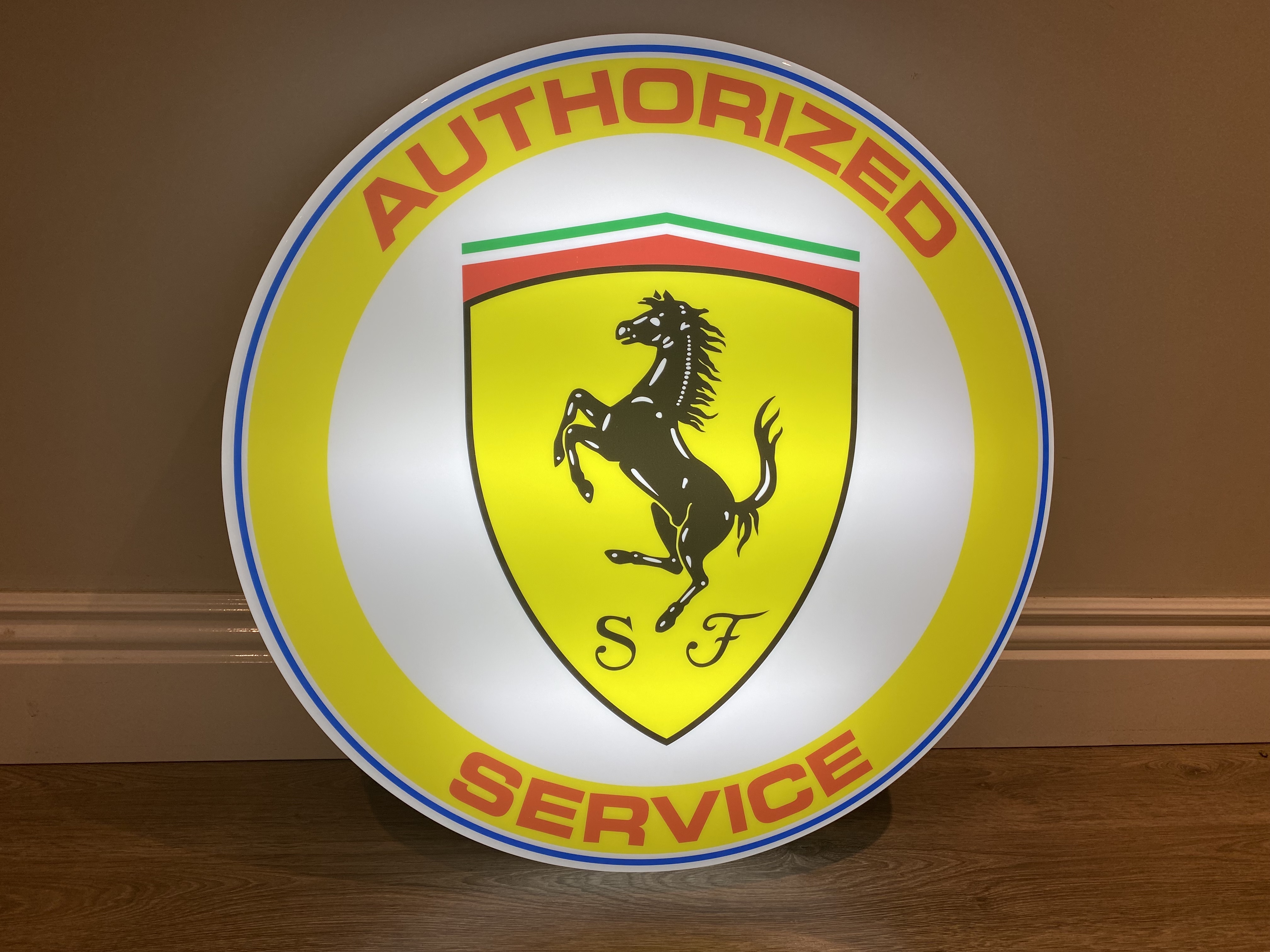 FERRARI ILLUMINATED SERVICE SIGN