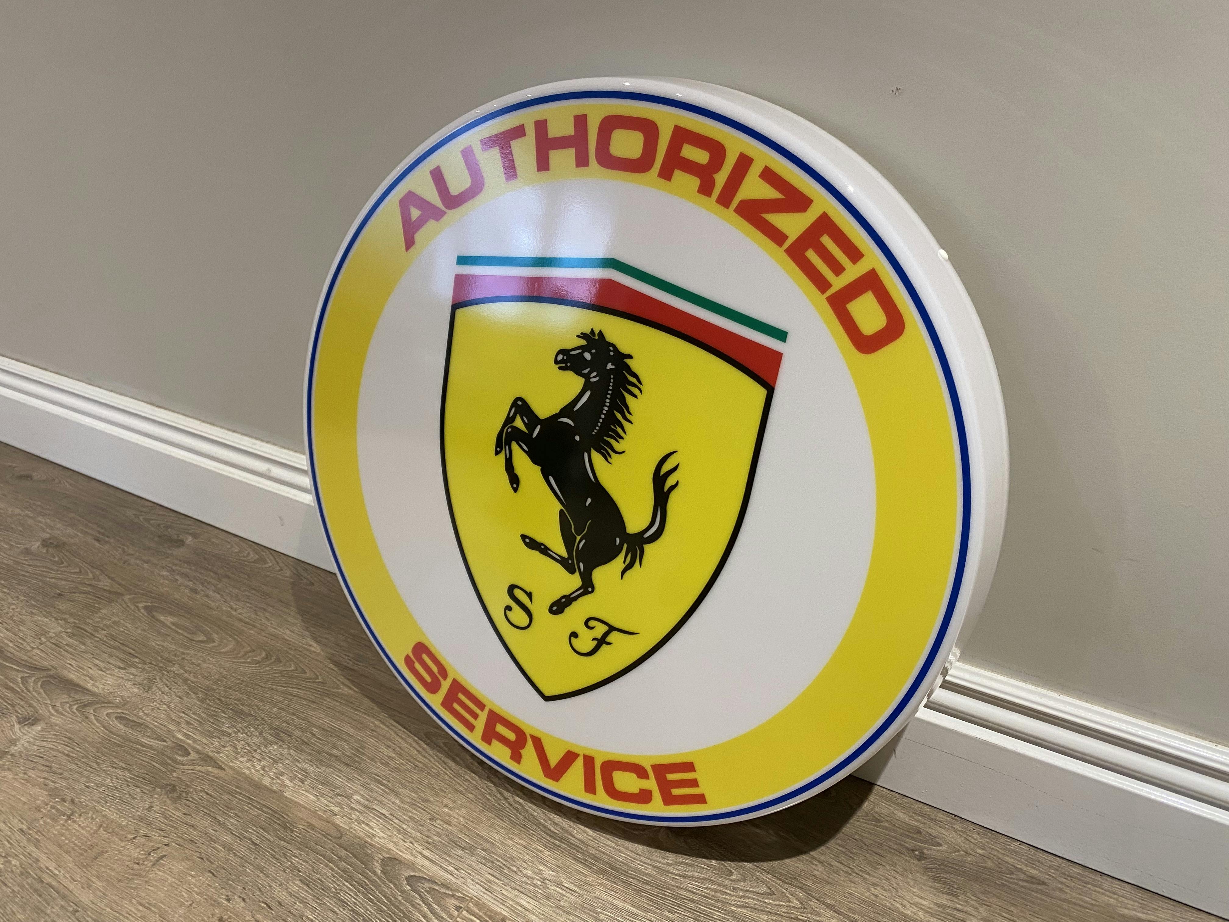 FERRARI ILLUMINATED SERVICE SIGN