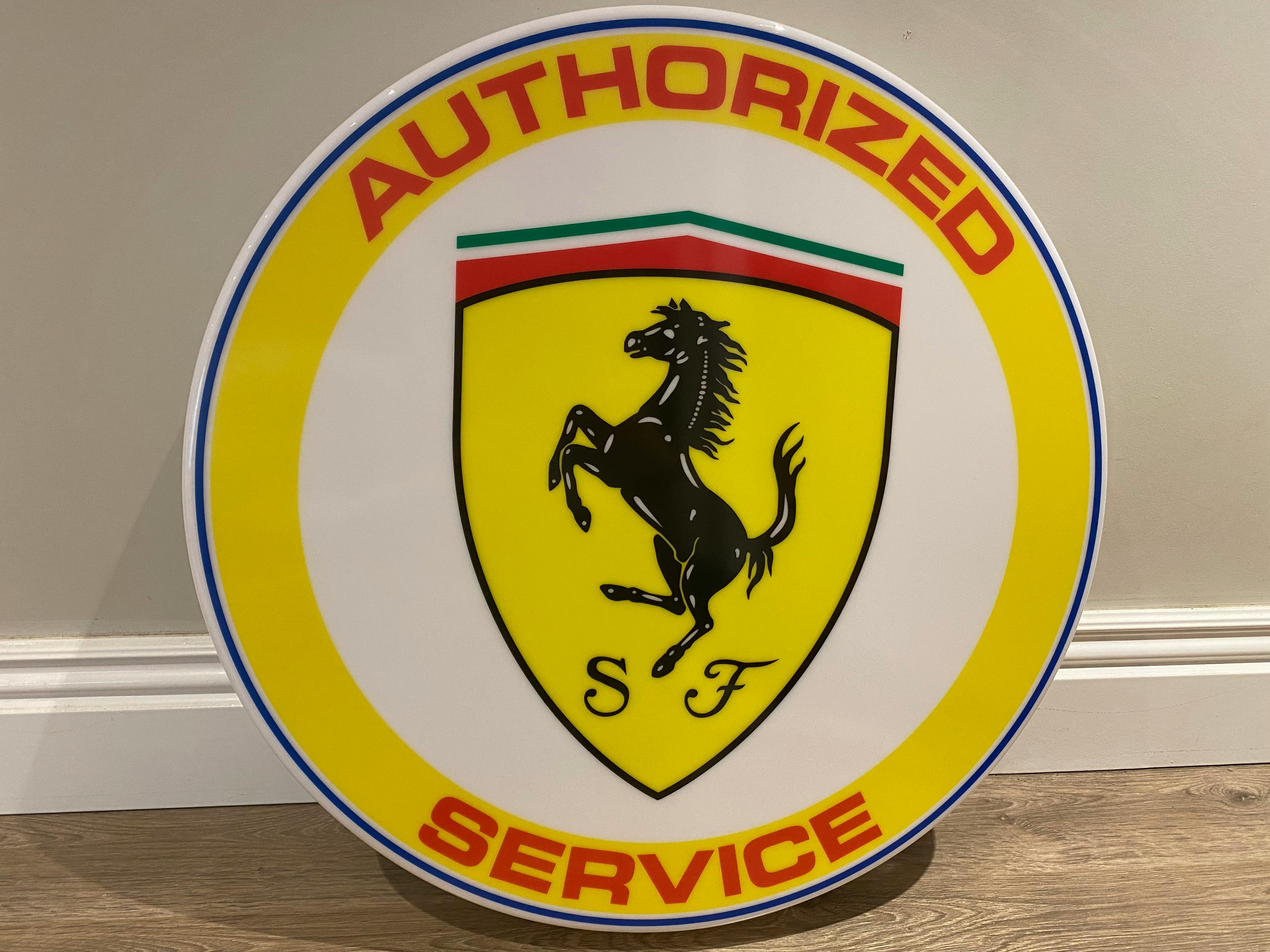 FERRARI ILLUMINATED SERVICE SIGN