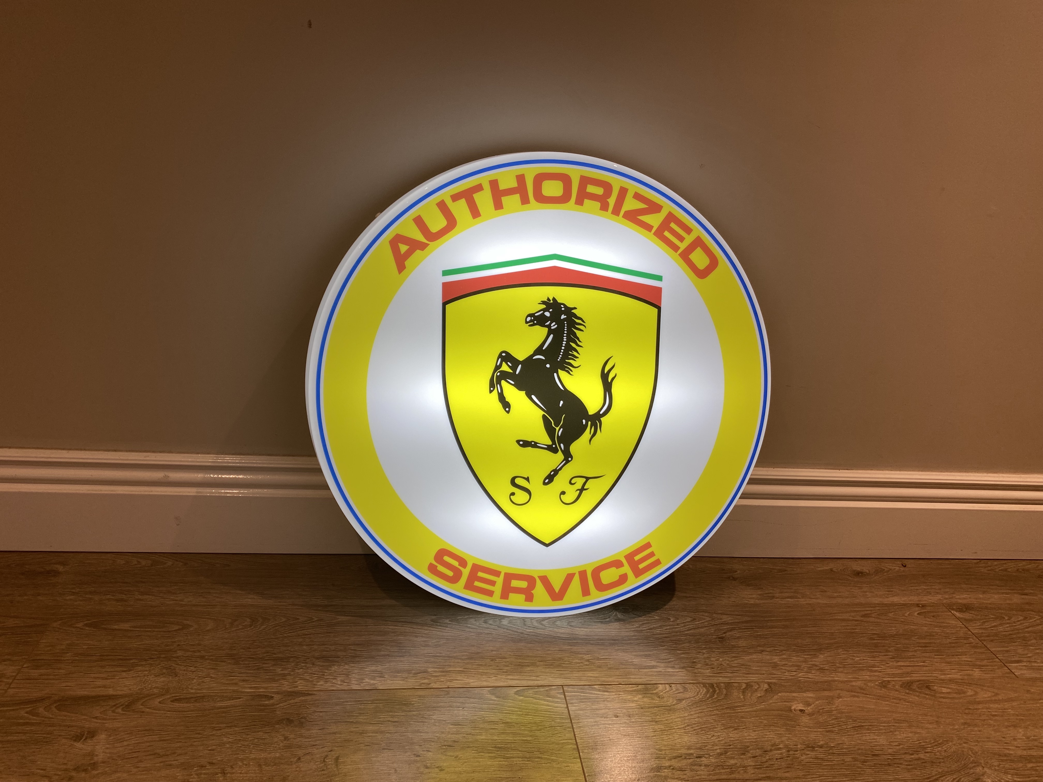 FERRARI ILLUMINATED SERVICE SIGN