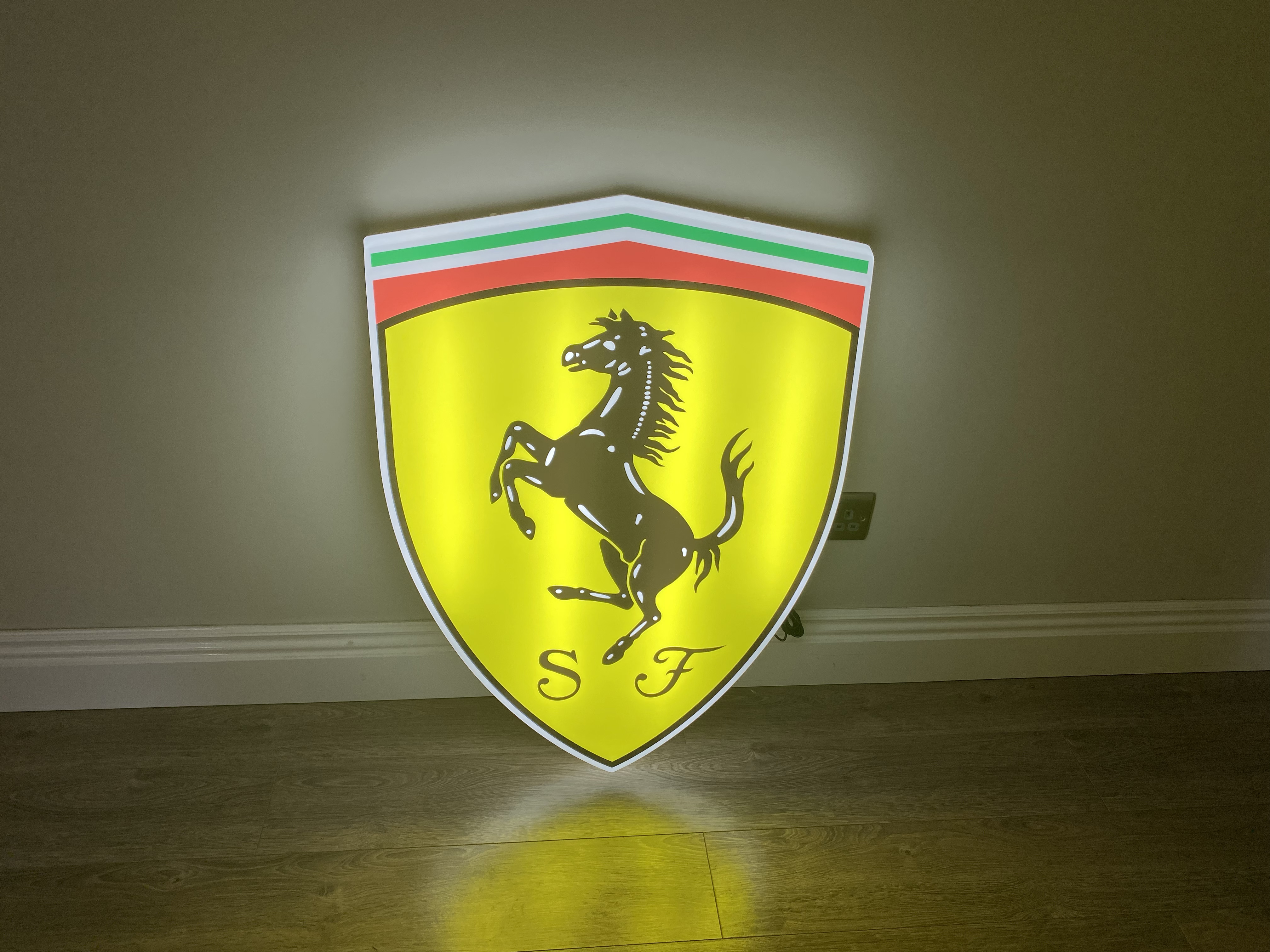 FERRARI SHIELD ILLUMINATED SIGN for sale by auctionin West Midlands ...
