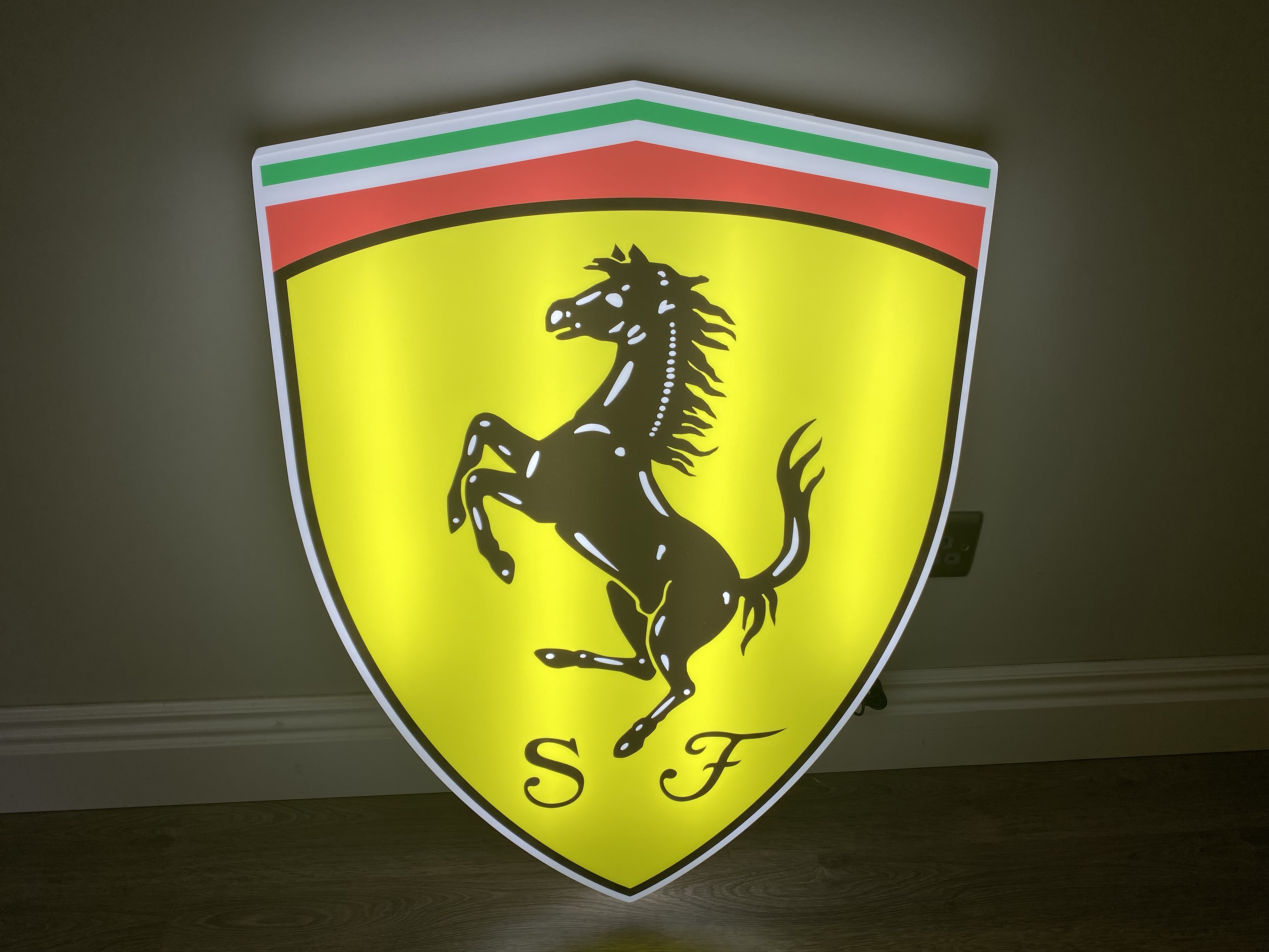 FERRARI SHIELD ILLUMINATED SIGN for sale by auctionin West Midlands ...