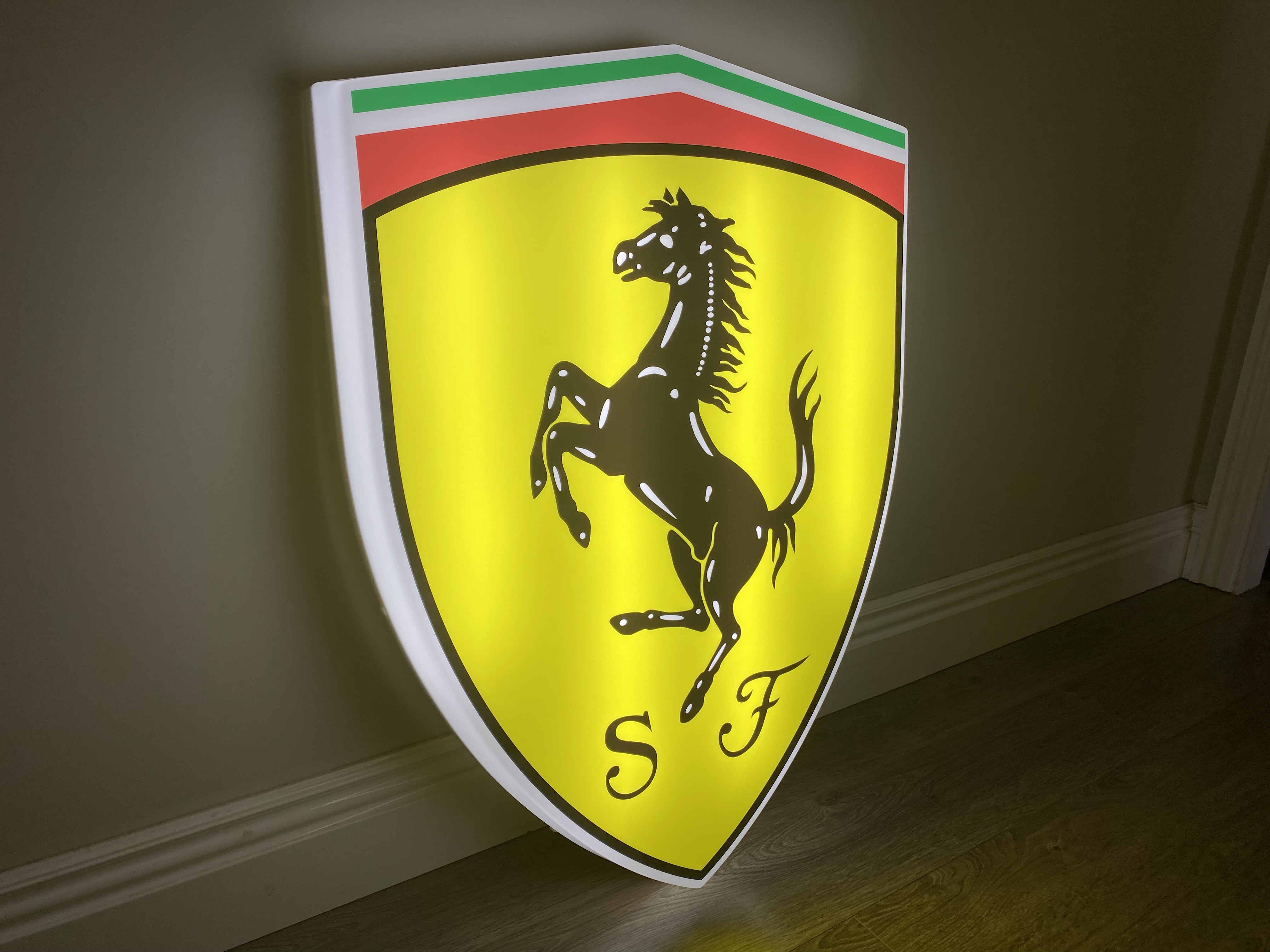 FERRARI SHIELD ILLUMINATED SIGN for sale by auctionin West Midlands ...