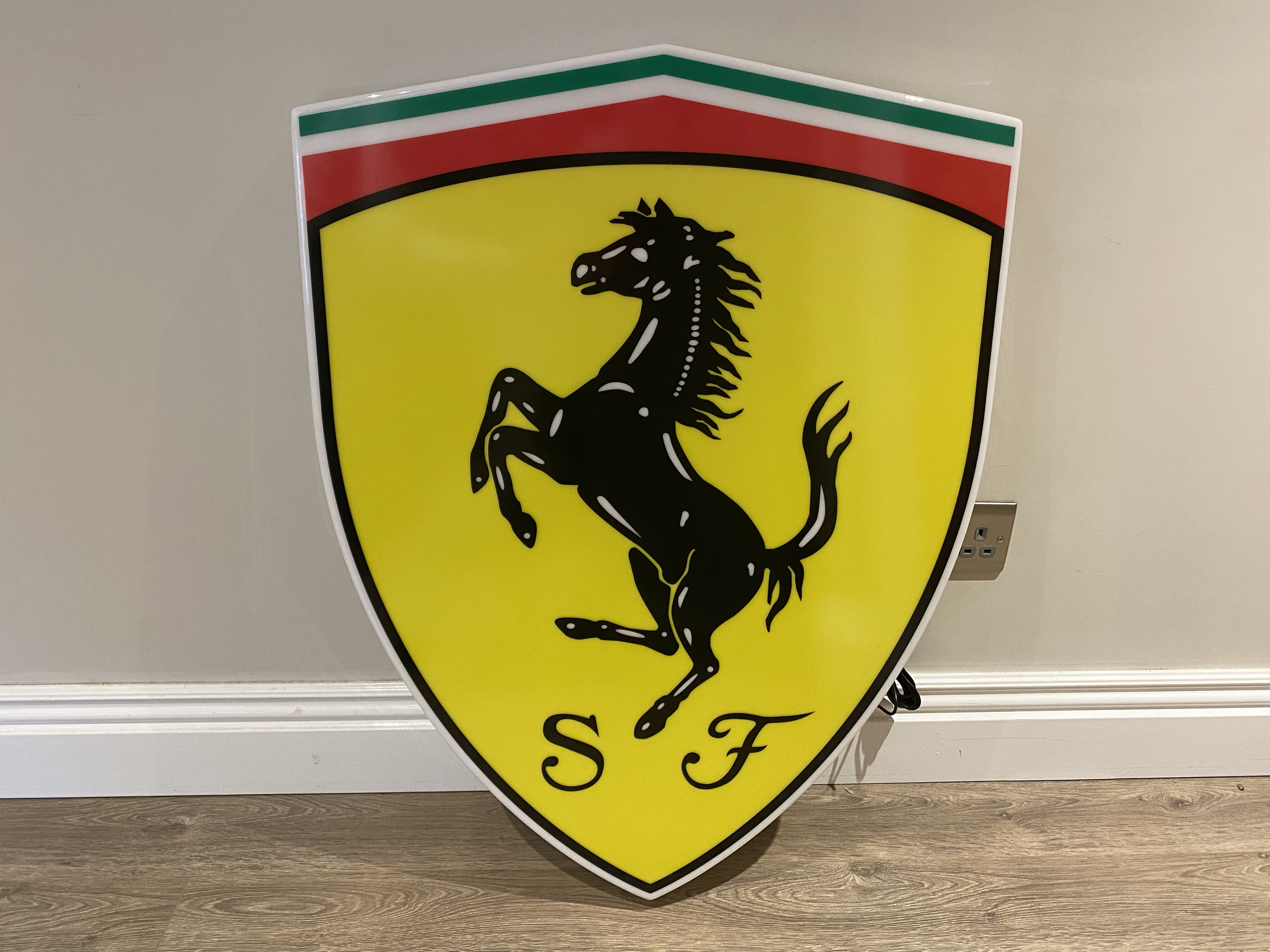 FERRARI SHIELD ILLUMINATED SIGN for sale by auctionin West Midlands ...