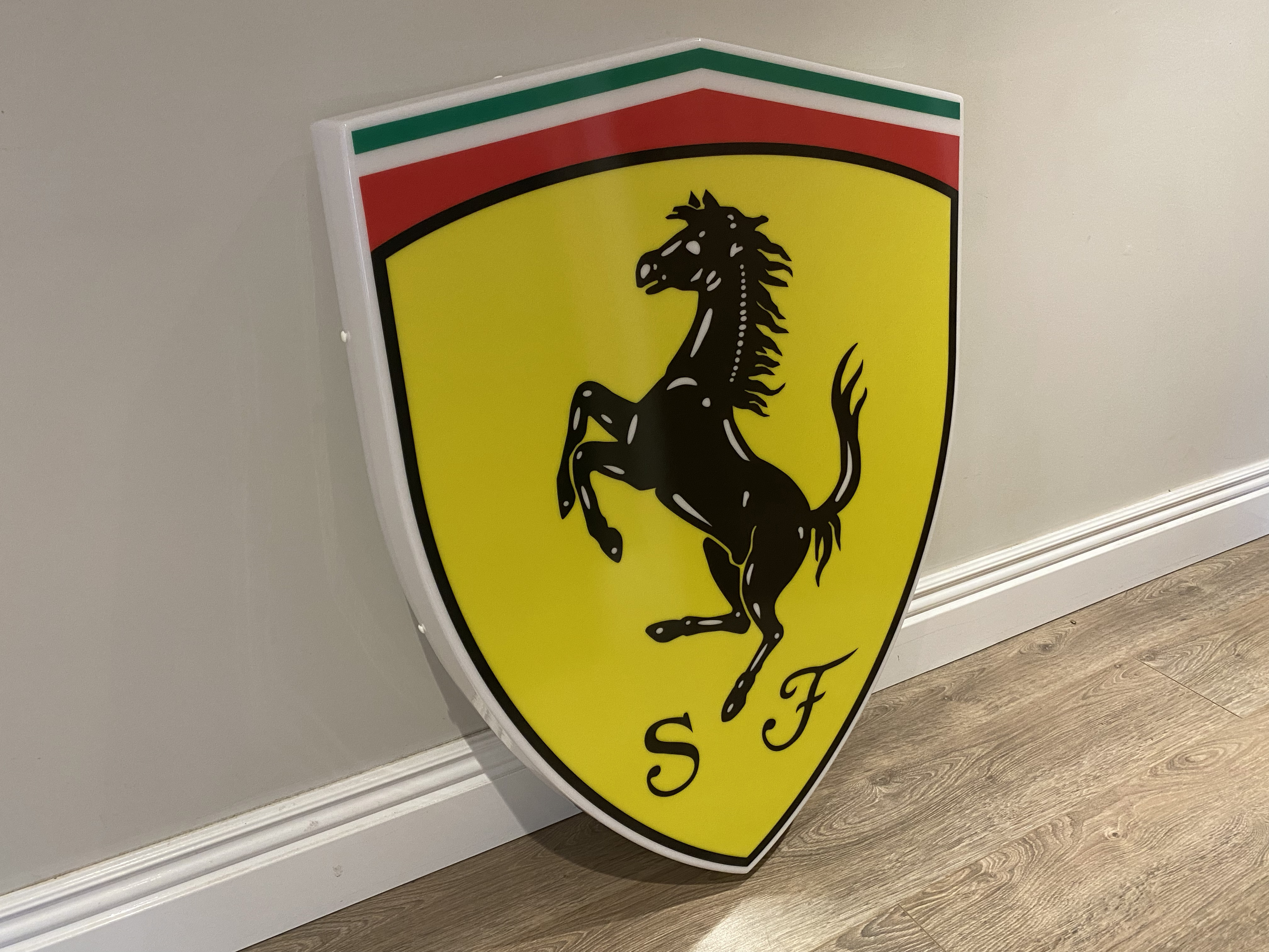 FERRARI SHIELD ILLUMINATED SIGN for sale by auctionin West Midlands ...