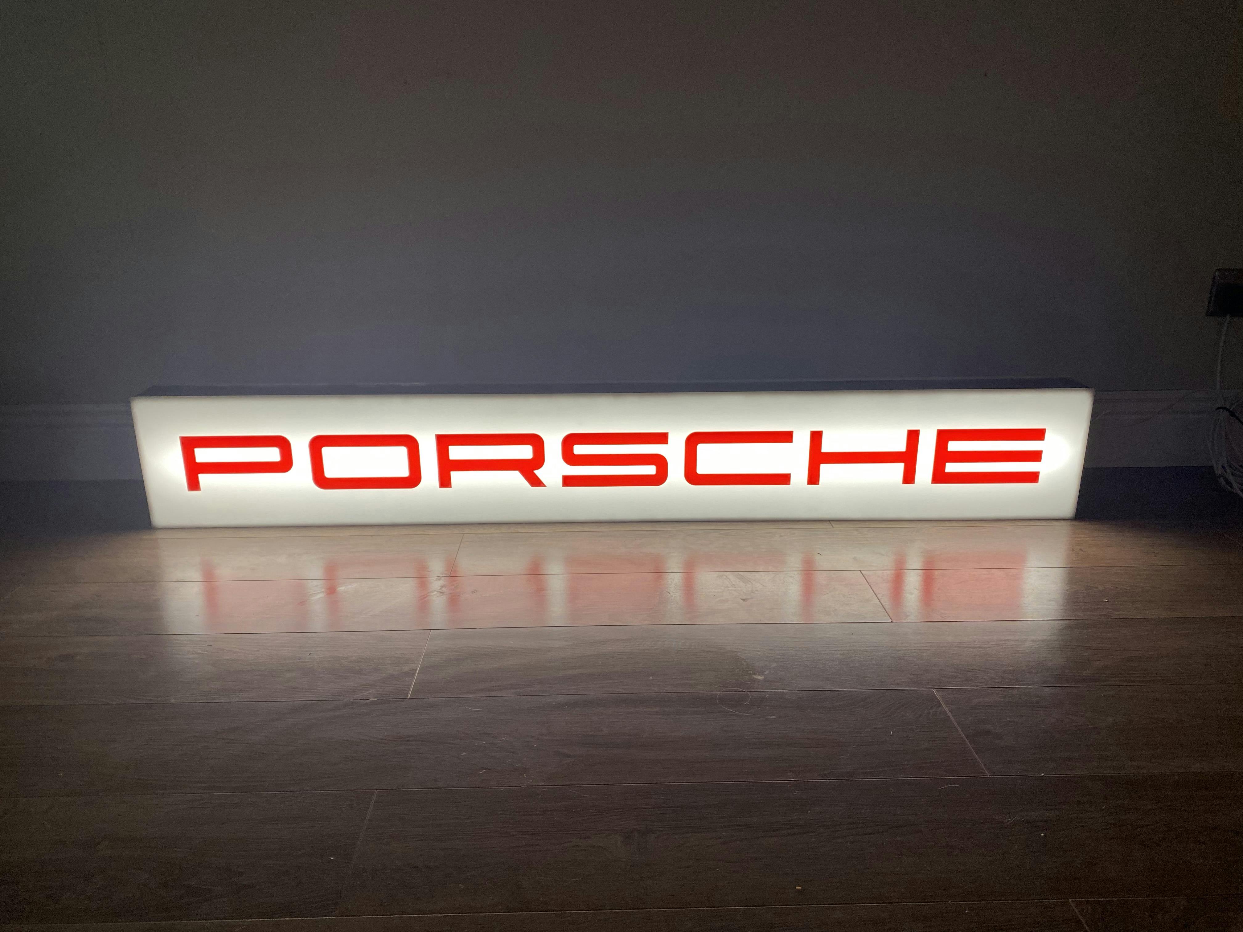 PORSCHE ILLUMINATED SIGN