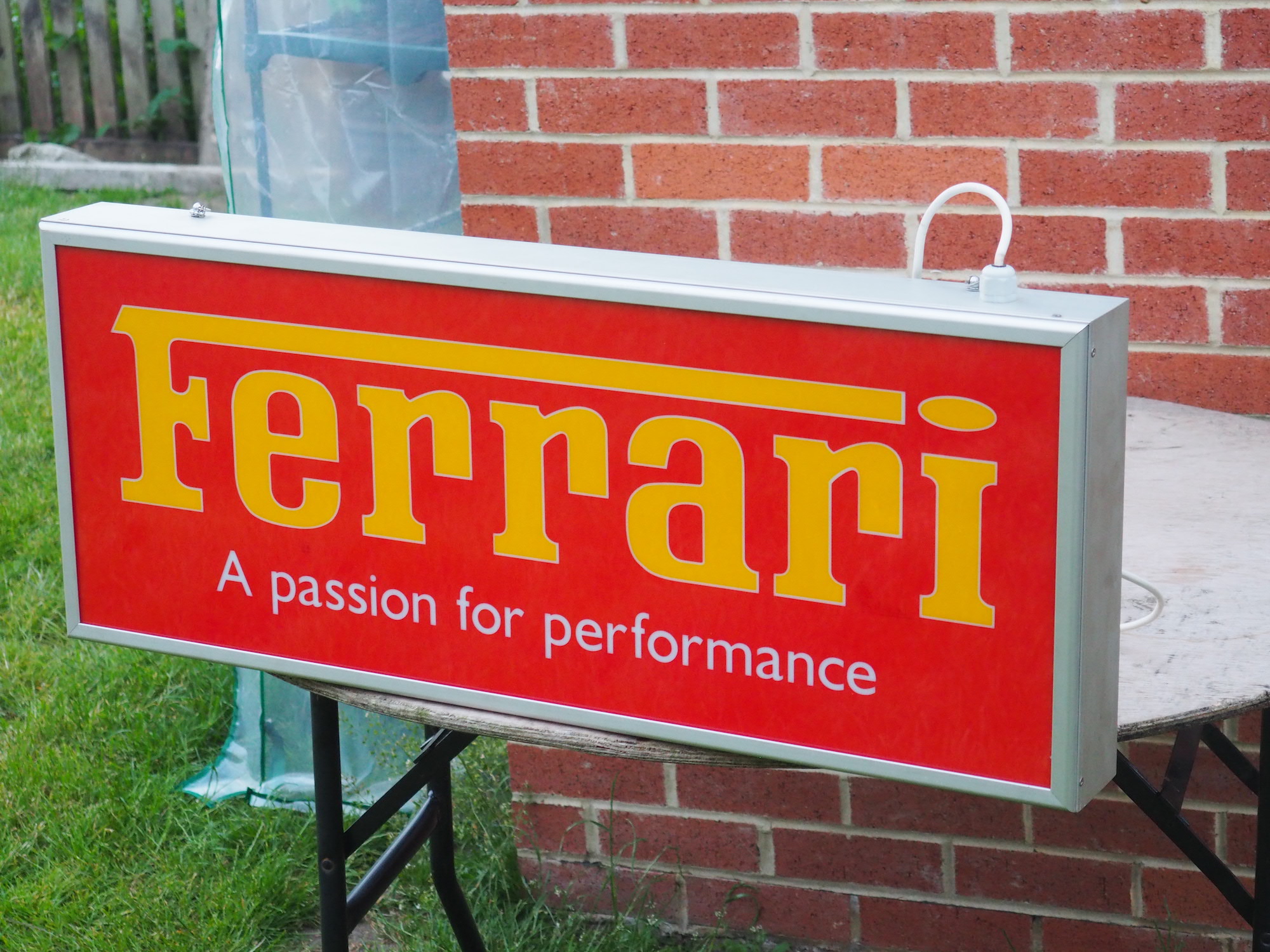 FERRARI ILLUMINATED SERVICE SIGN
