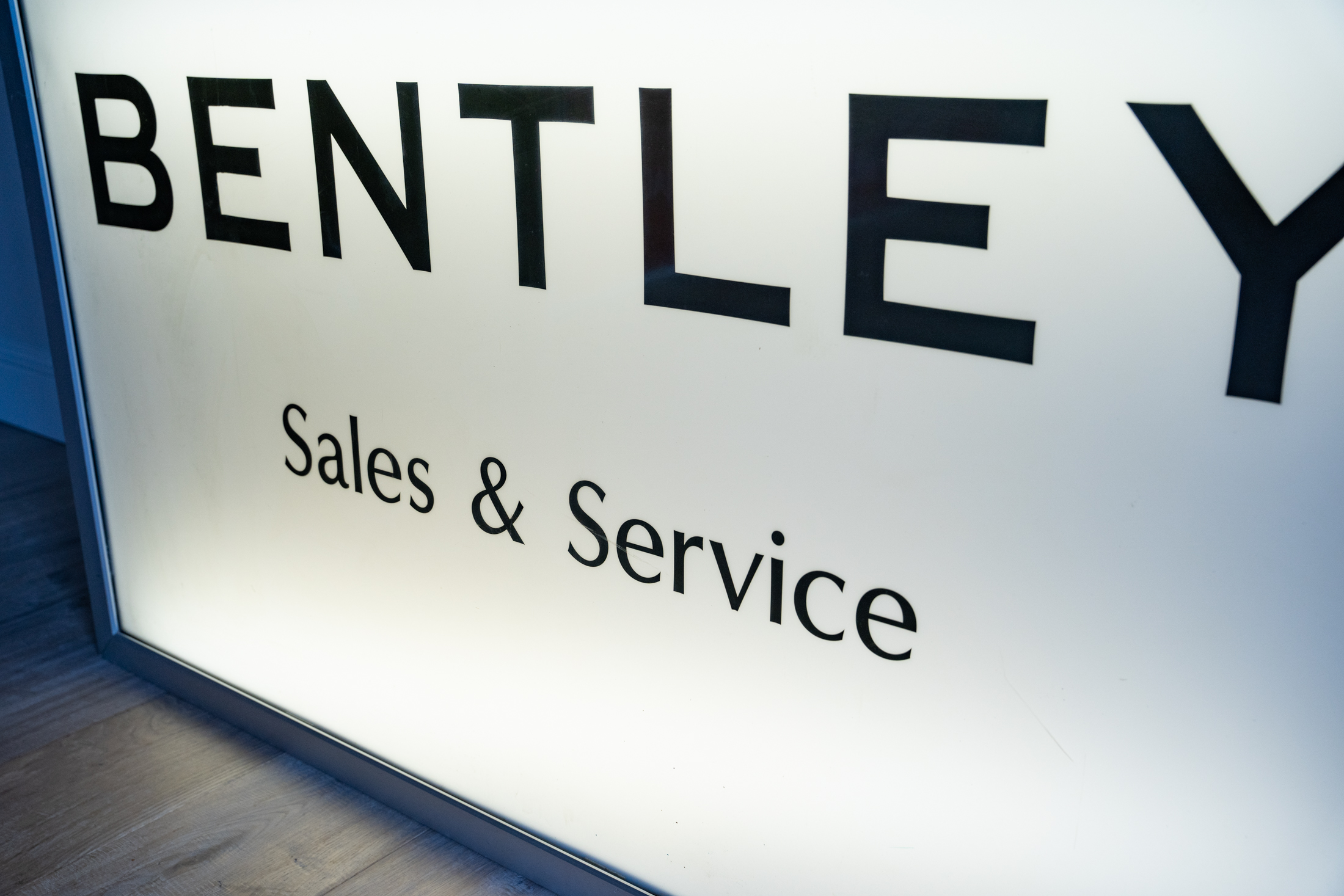 BENTLEY SALES AND SERVICE ILLUMINATED SIGN