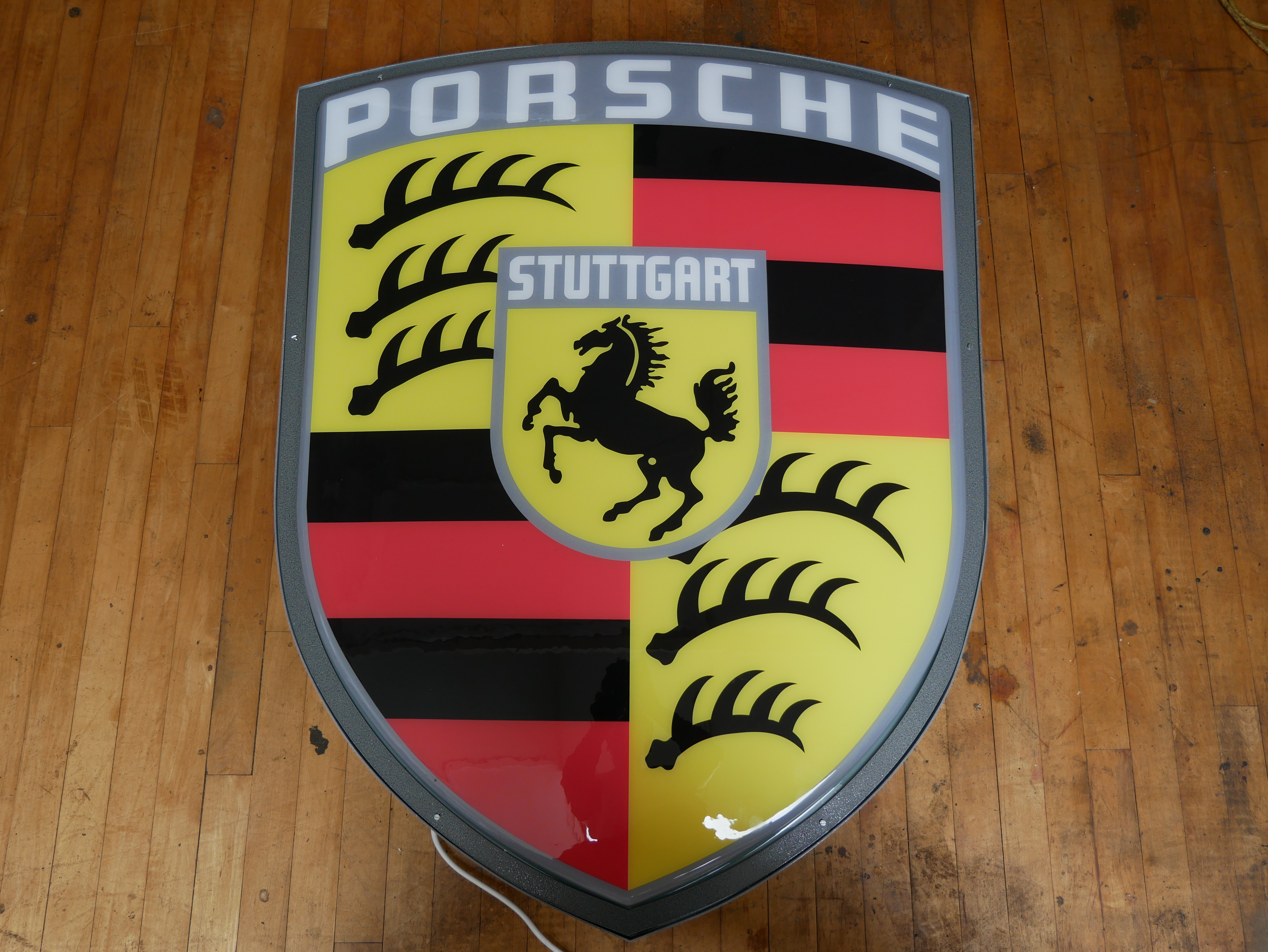 PORSCHE ILLUMINATED CREST SIGN for sale by auction in East Sussex ...