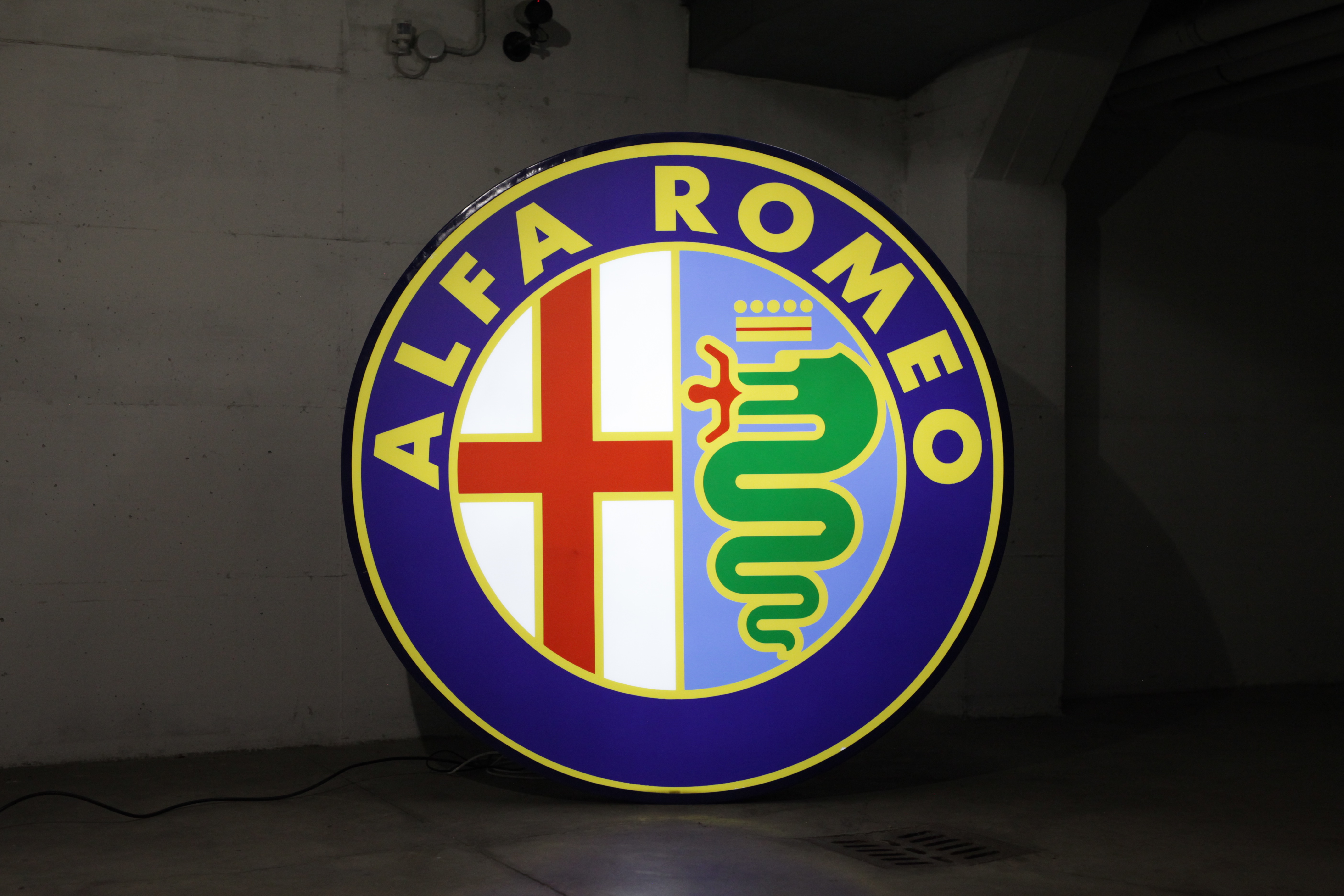 LARGE ALFA ROMEO ILLUMINATED SIGN
