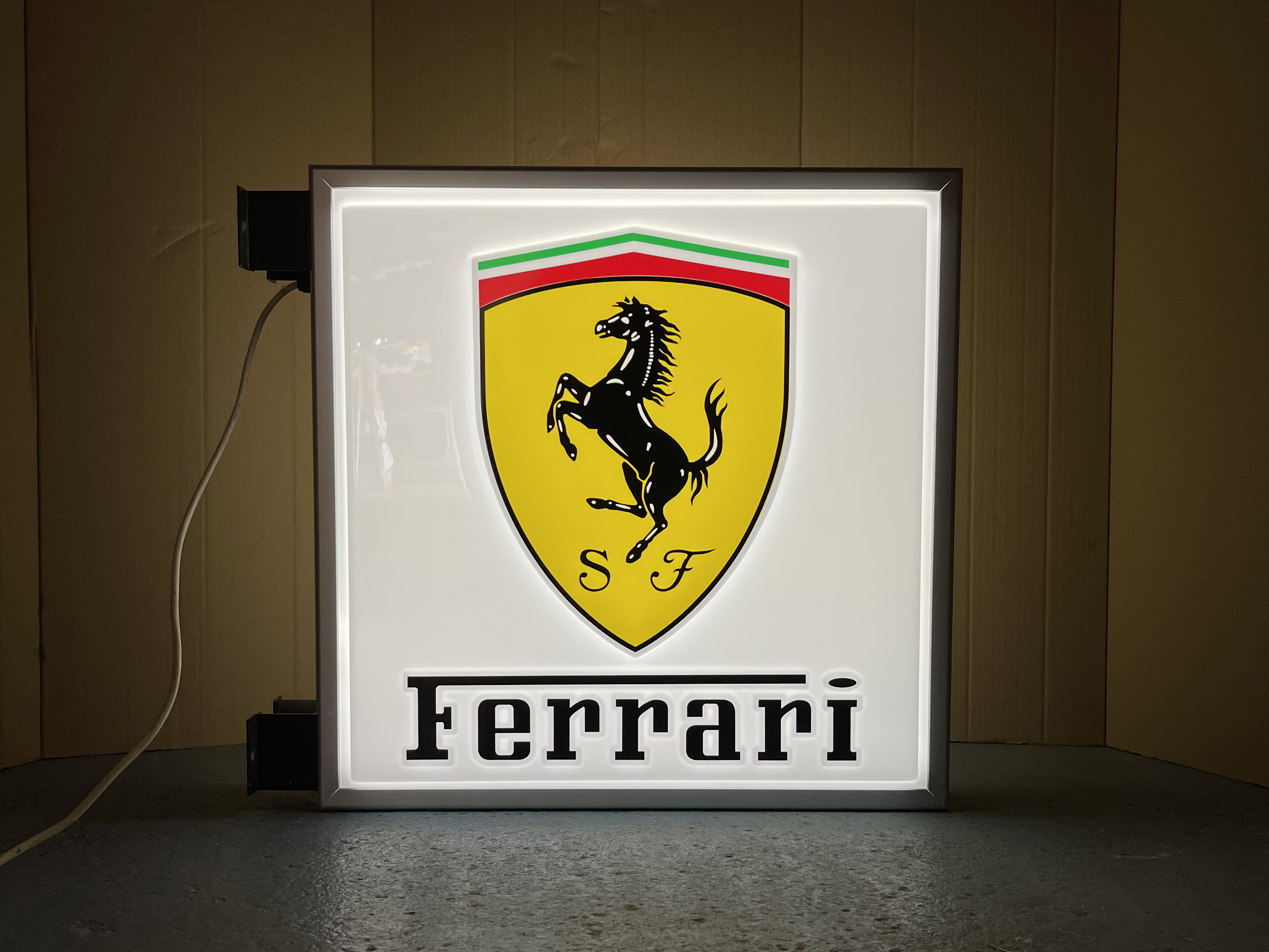 FERRARI DOUBLE SIDED ILLUMINATED SIGN