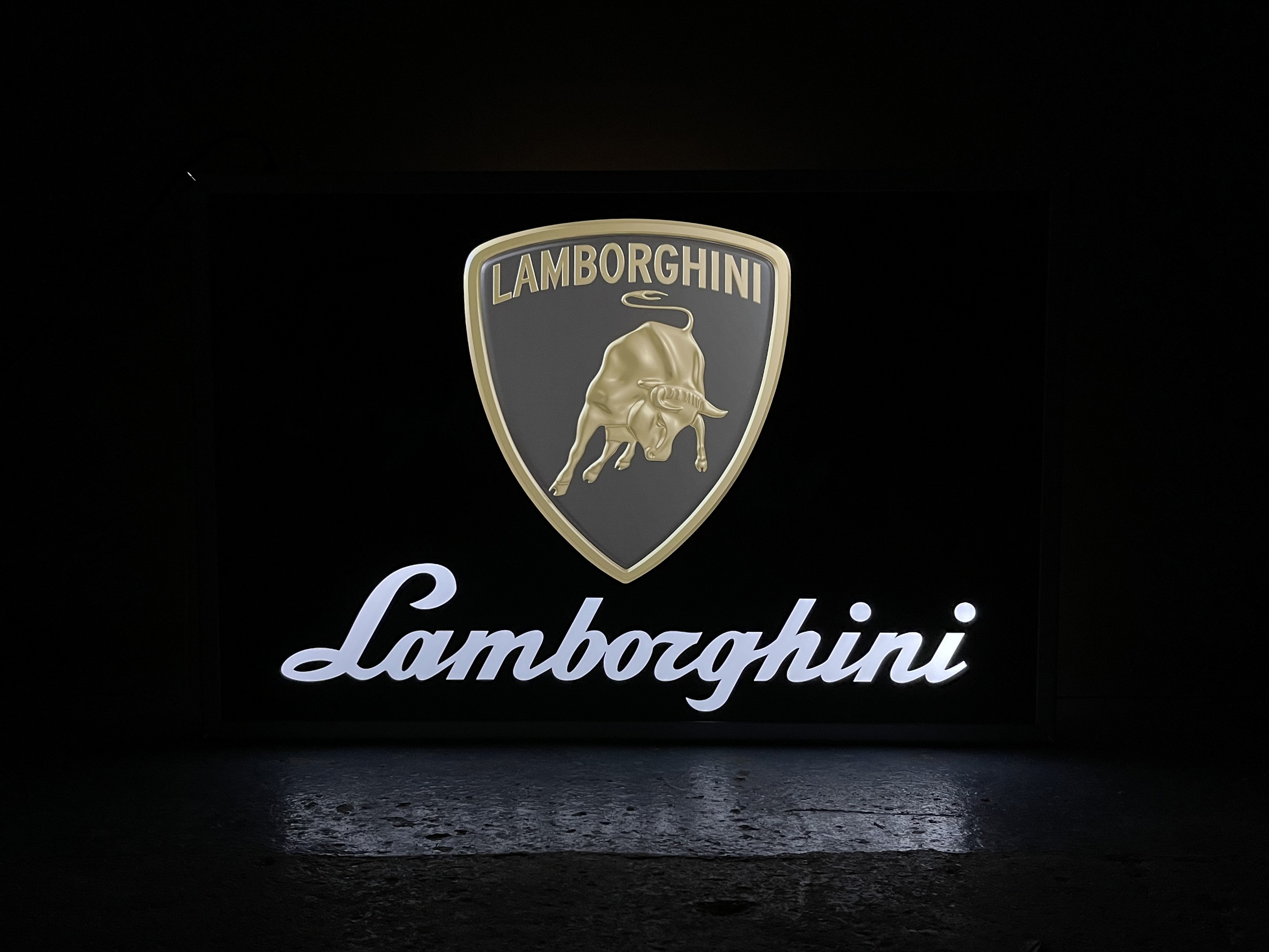 LAMBORGHINI DOUBLE SIDED ILLUMINATED SIGN