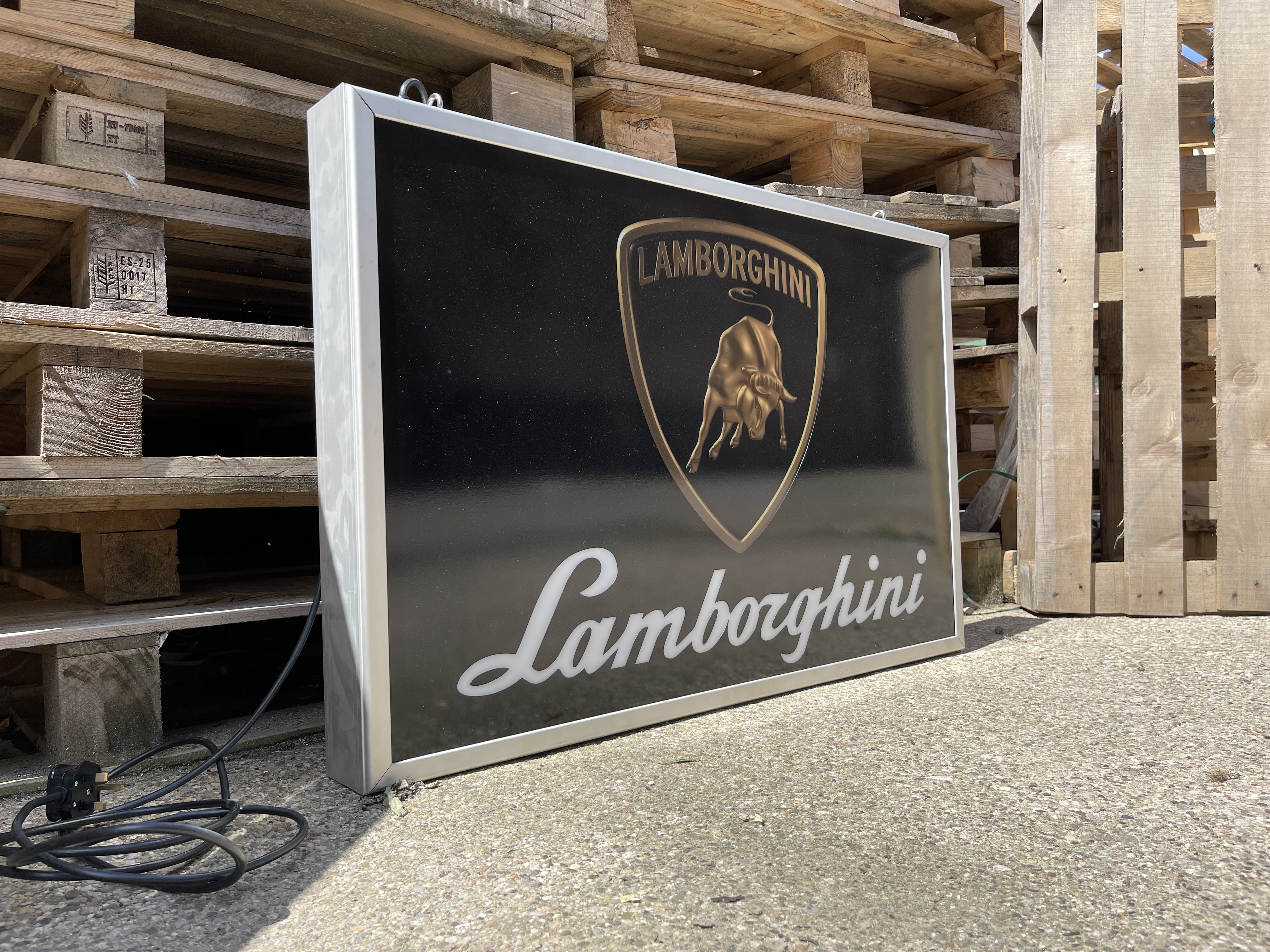 LAMBORGHINI DOUBLE SIDED ILLUMINATED SIGN