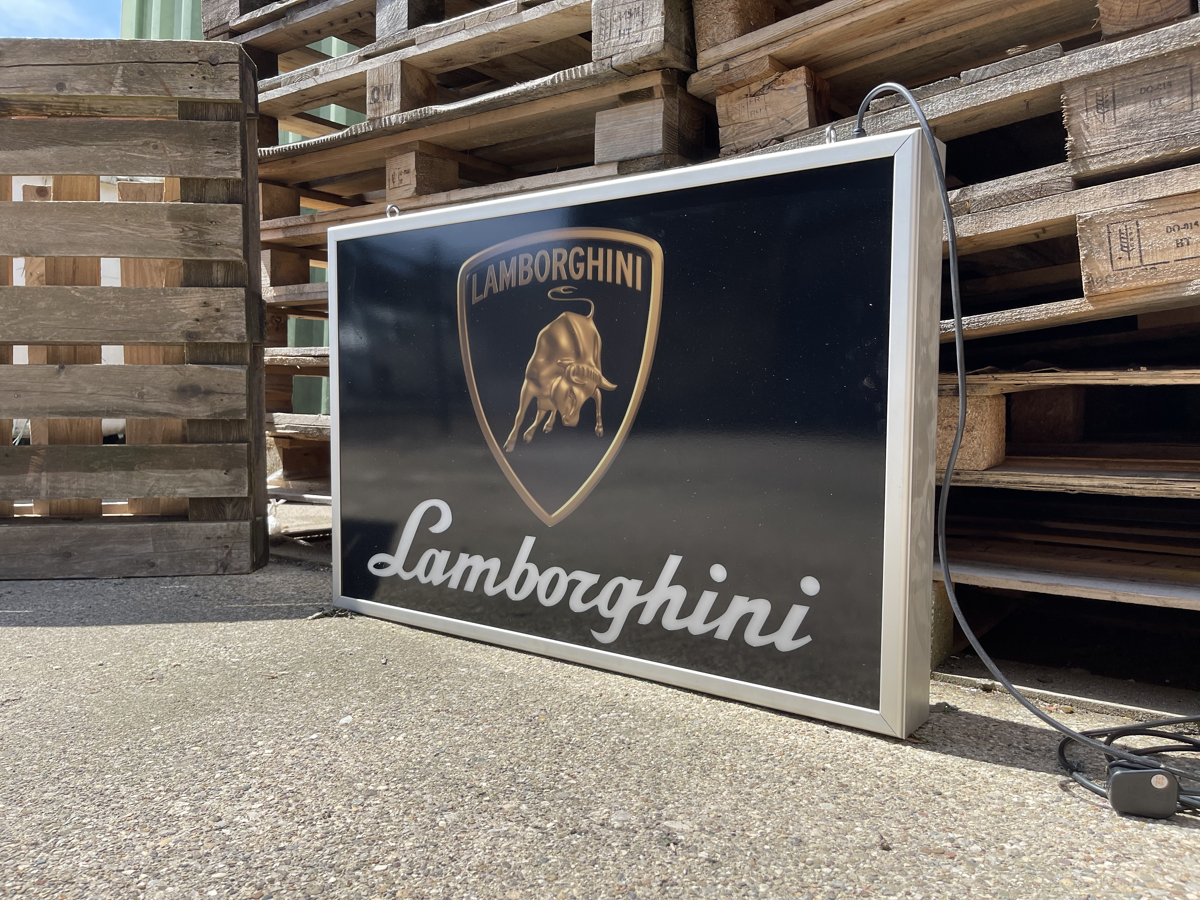 LAMBORGHINI DOUBLE SIDED ILLUMINATED SIGN