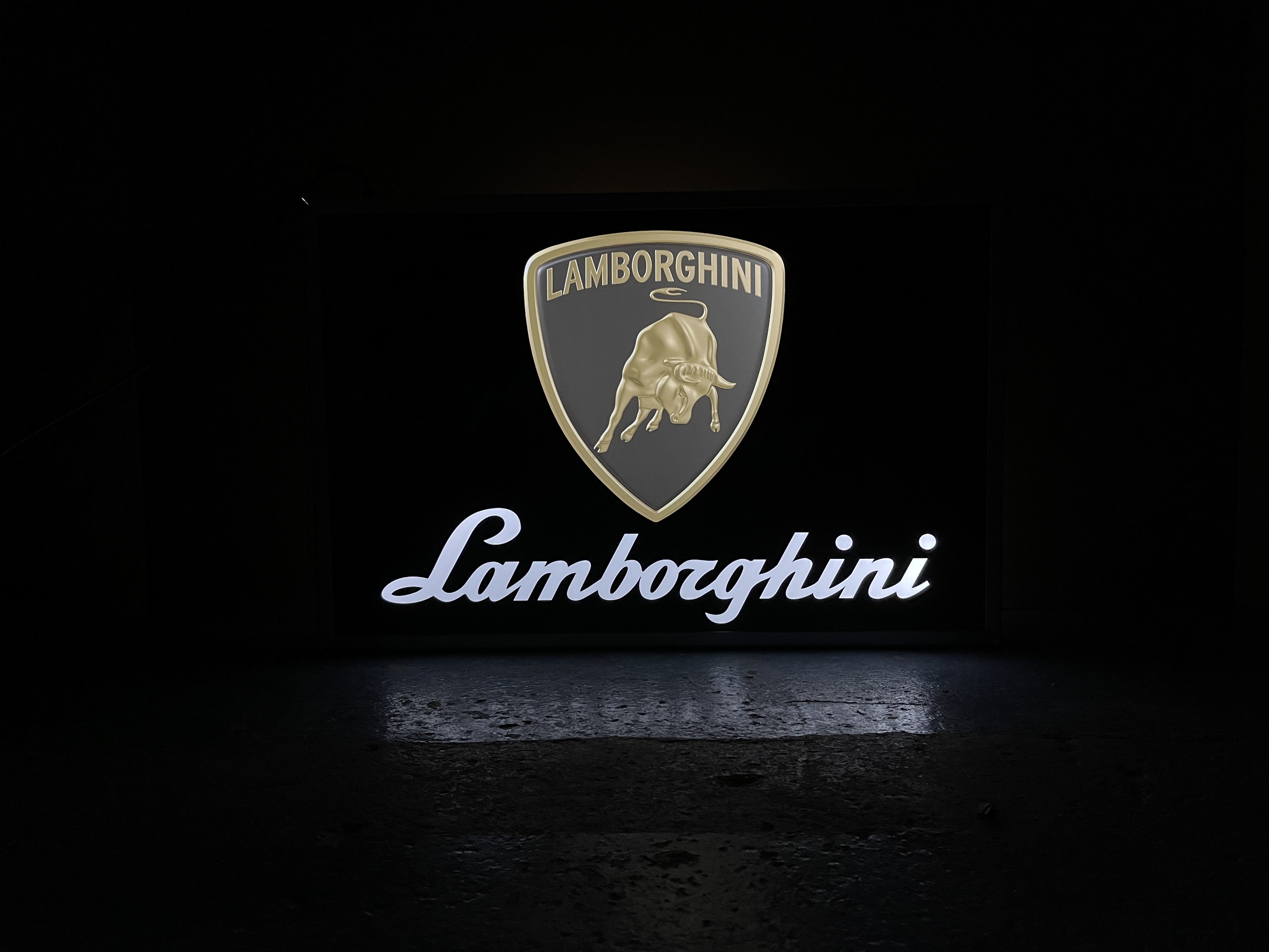 LAMBORGHINI DOUBLE SIDED ILLUMINATED SIGN