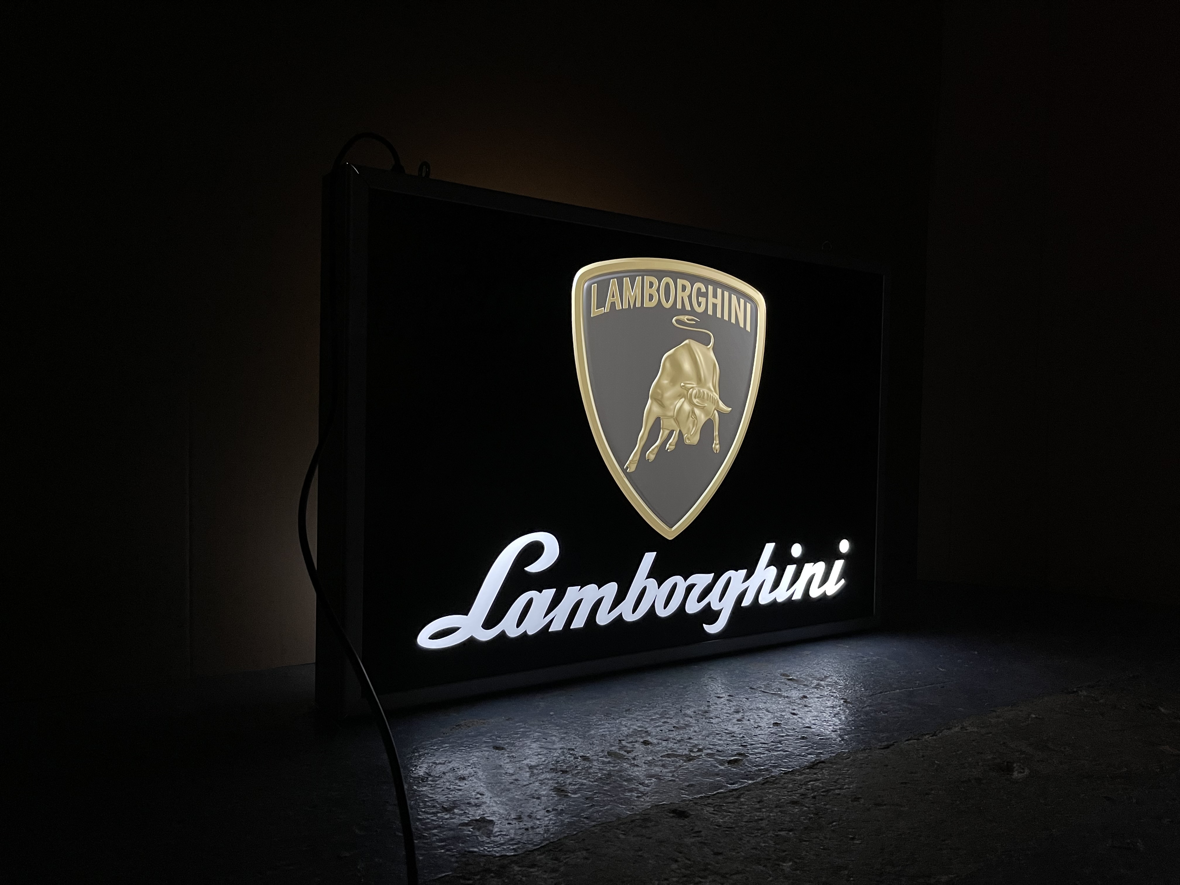 LAMBORGHINI DOUBLE SIDED ILLUMINATED SIGN