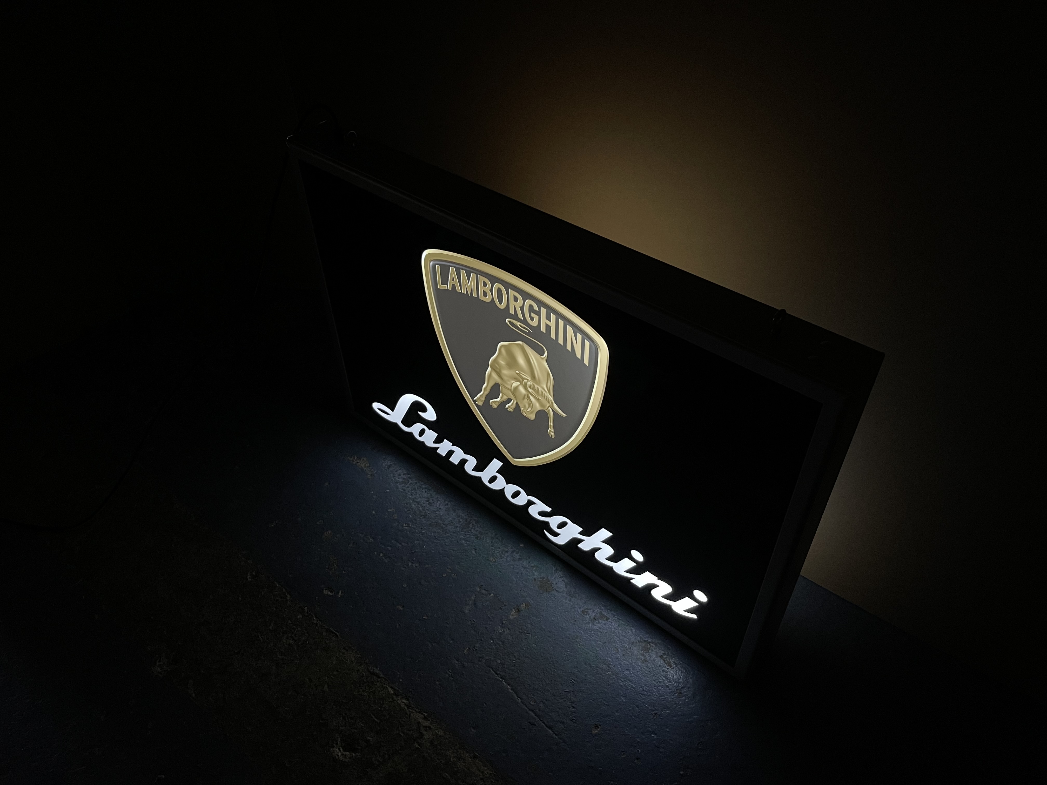 LAMBORGHINI DOUBLE SIDED ILLUMINATED SIGN
