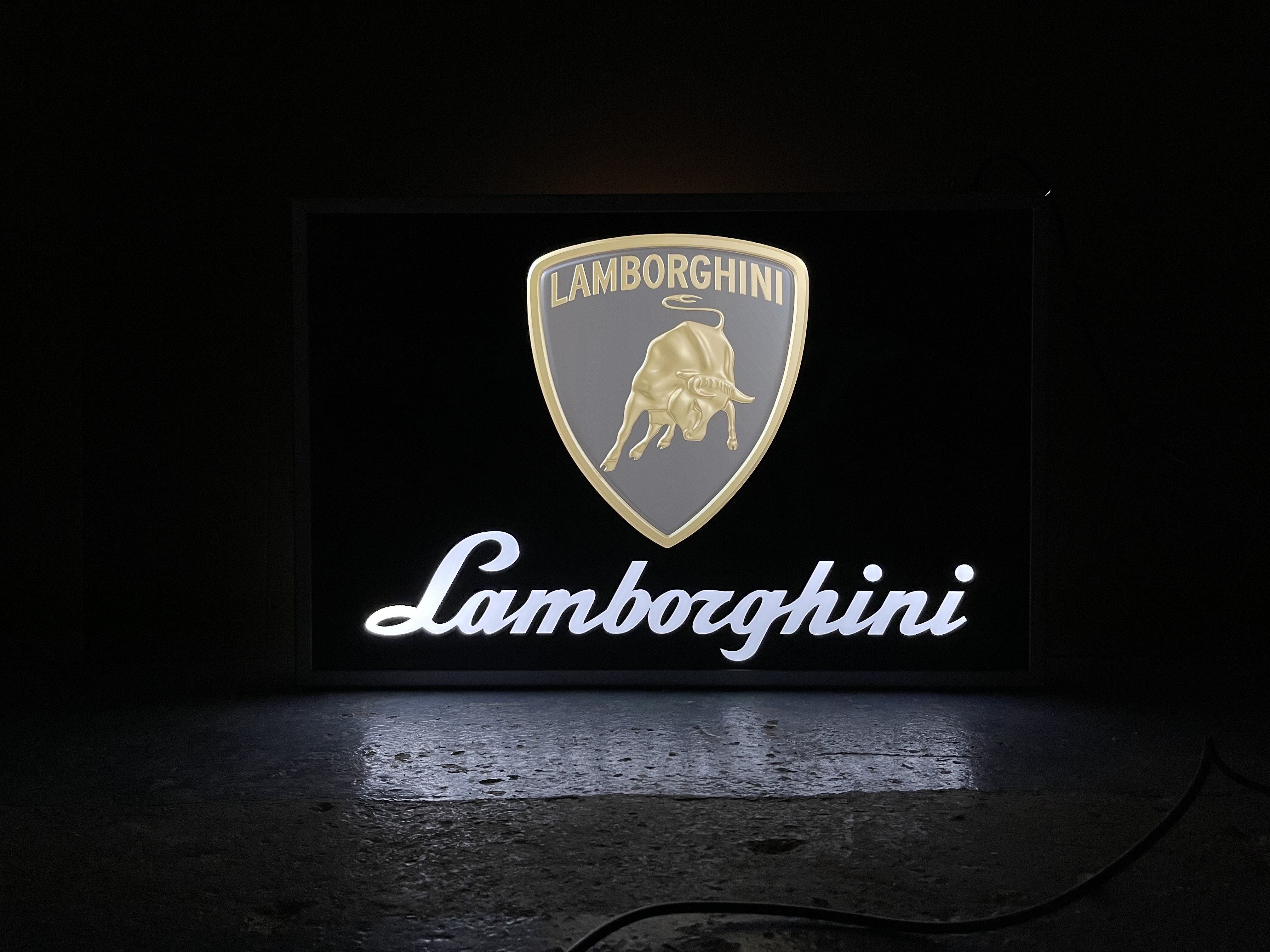 LAMBORGHINI DOUBLE SIDED ILLUMINATED SIGN
