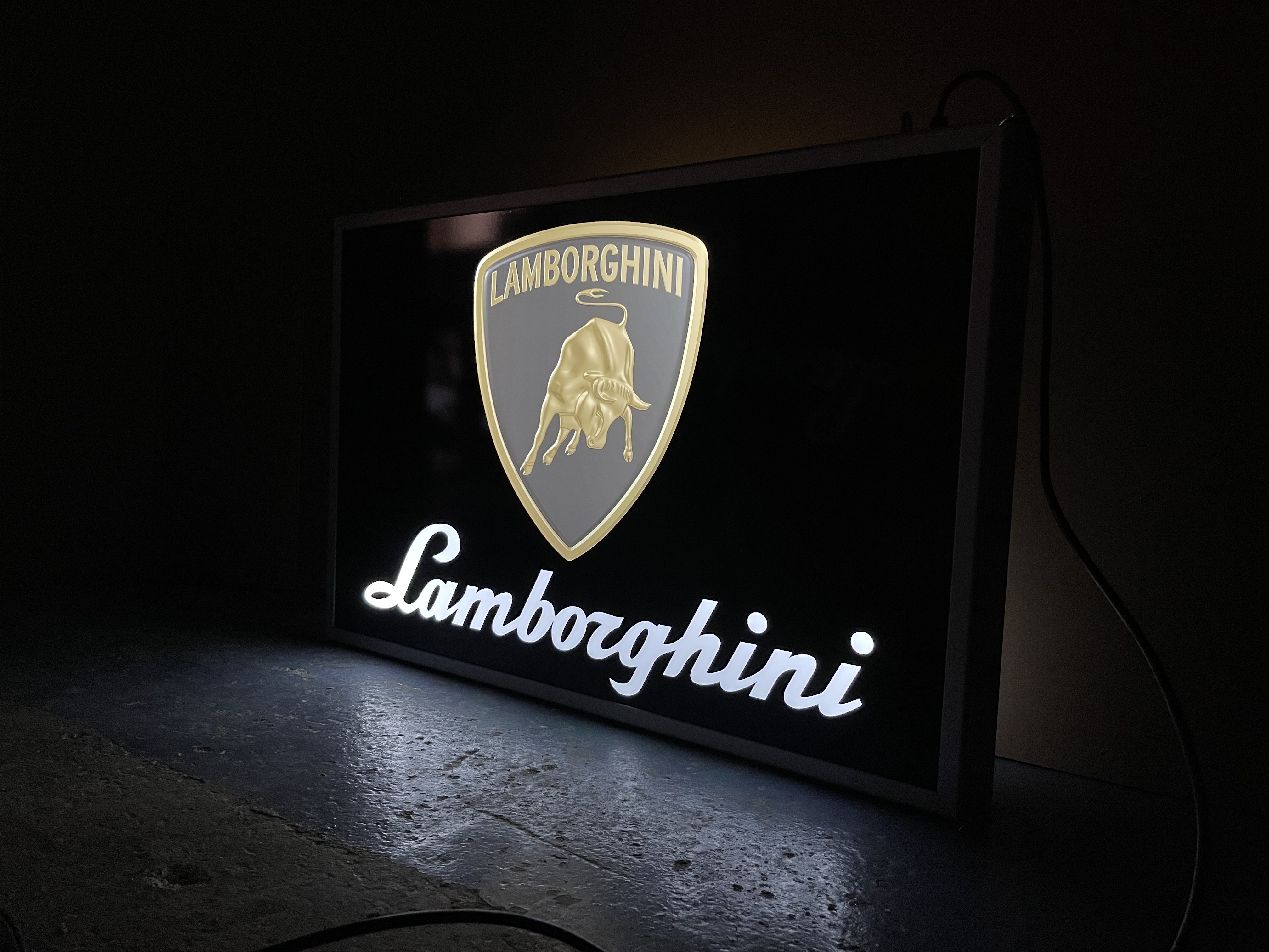 LAMBORGHINI DOUBLE SIDED ILLUMINATED SIGN