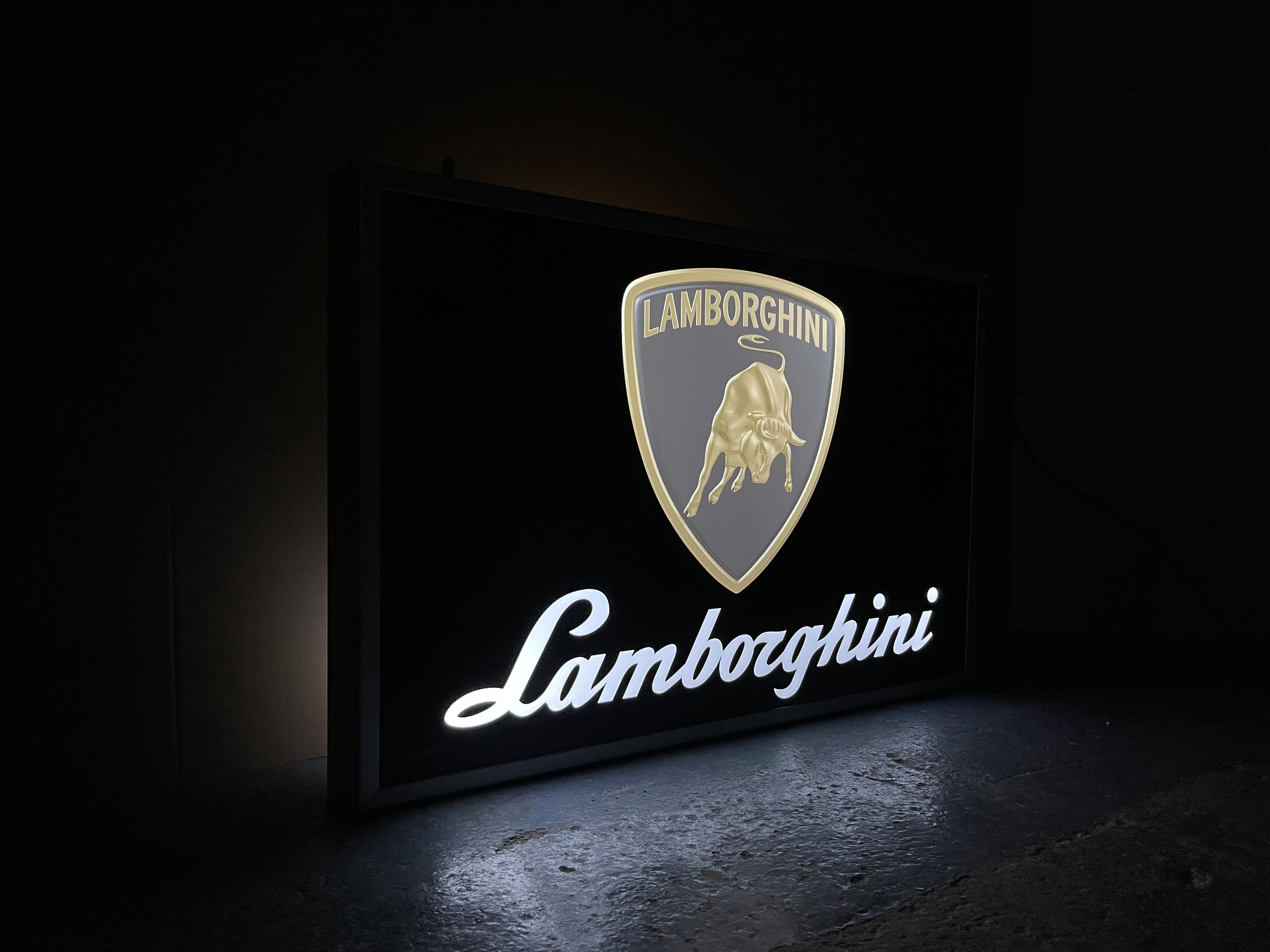 LAMBORGHINI DOUBLE SIDED ILLUMINATED SIGN