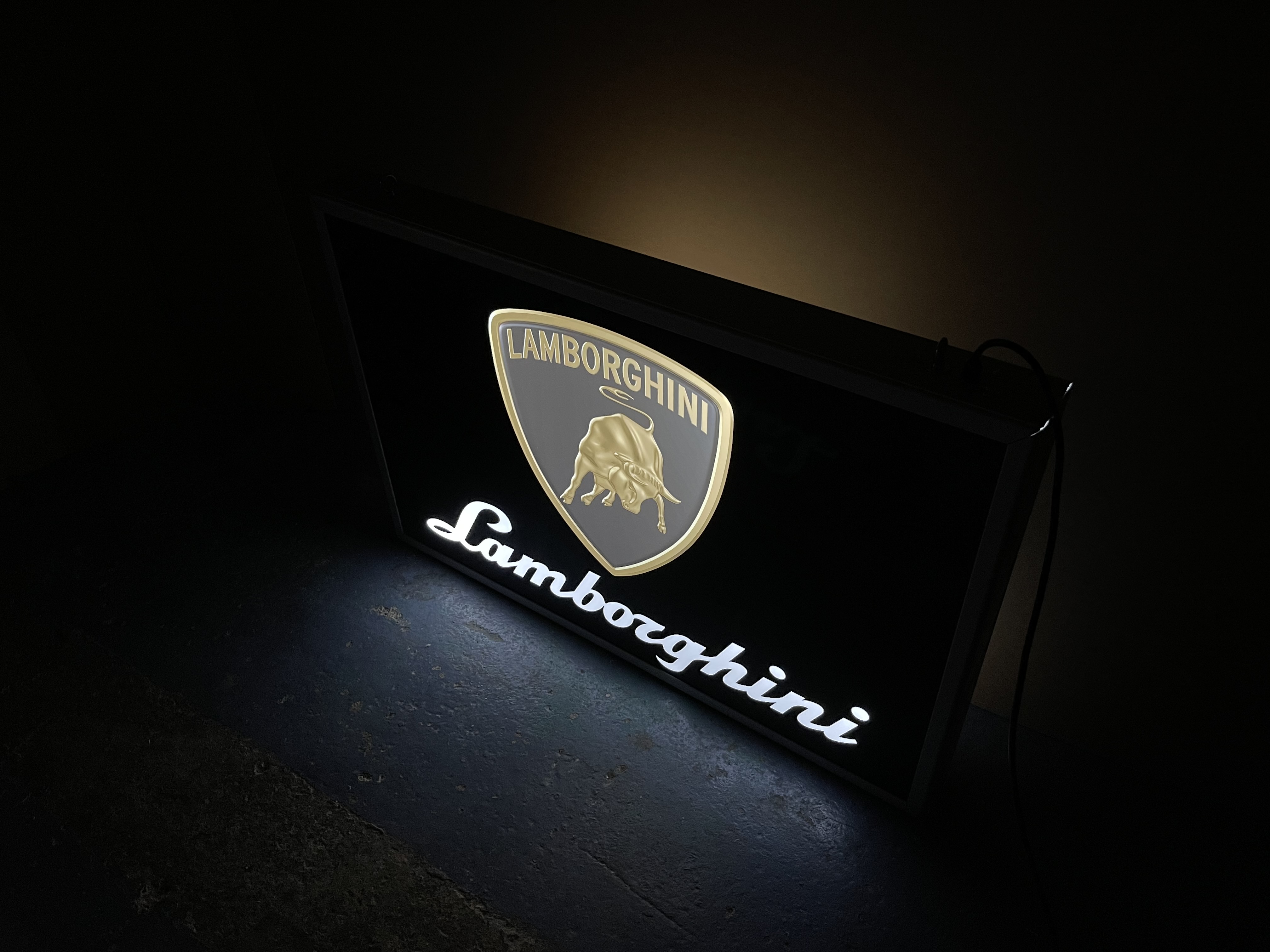 LAMBORGHINI DOUBLE SIDED ILLUMINATED SIGN
