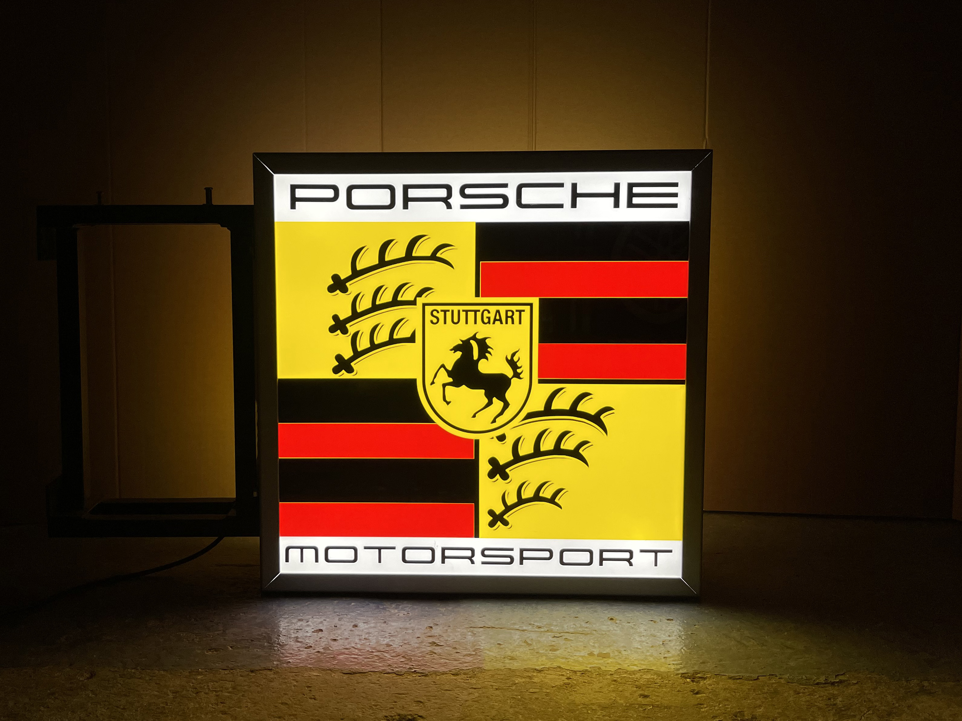 PORSCHE MOTORSPORT DOUBLE SIDED ILLUMINATED SIGN