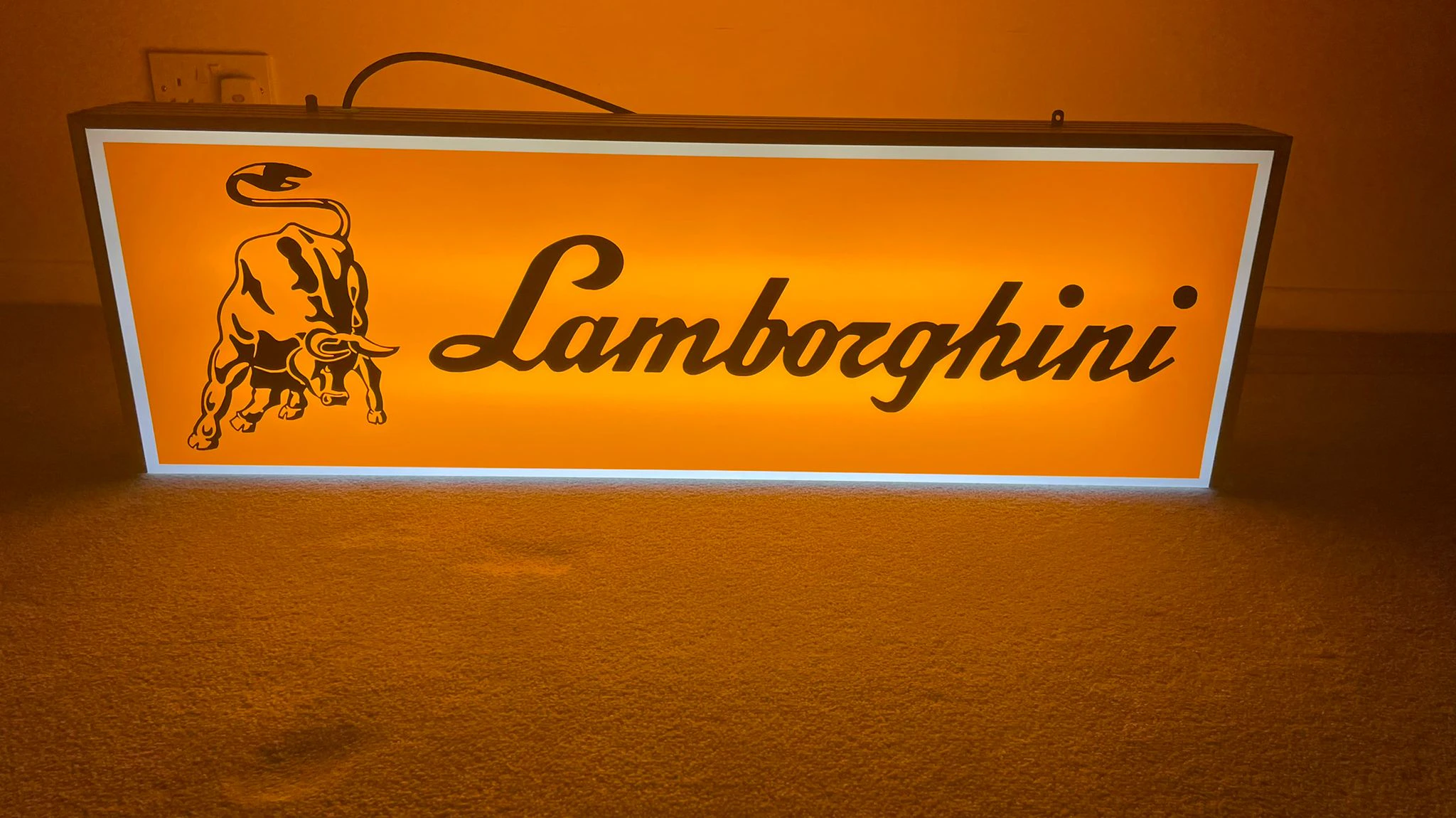 LAMBORGHINI ILLUMINATED DEALERSHIP SIGN for sale by auction in Tyne and ...
