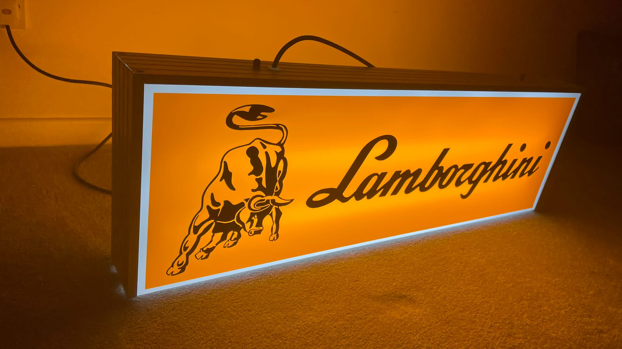 LAMBORGHINI ILLUMINATED DEALERSHIP SIGN for sale by auction in Tyne and ...
