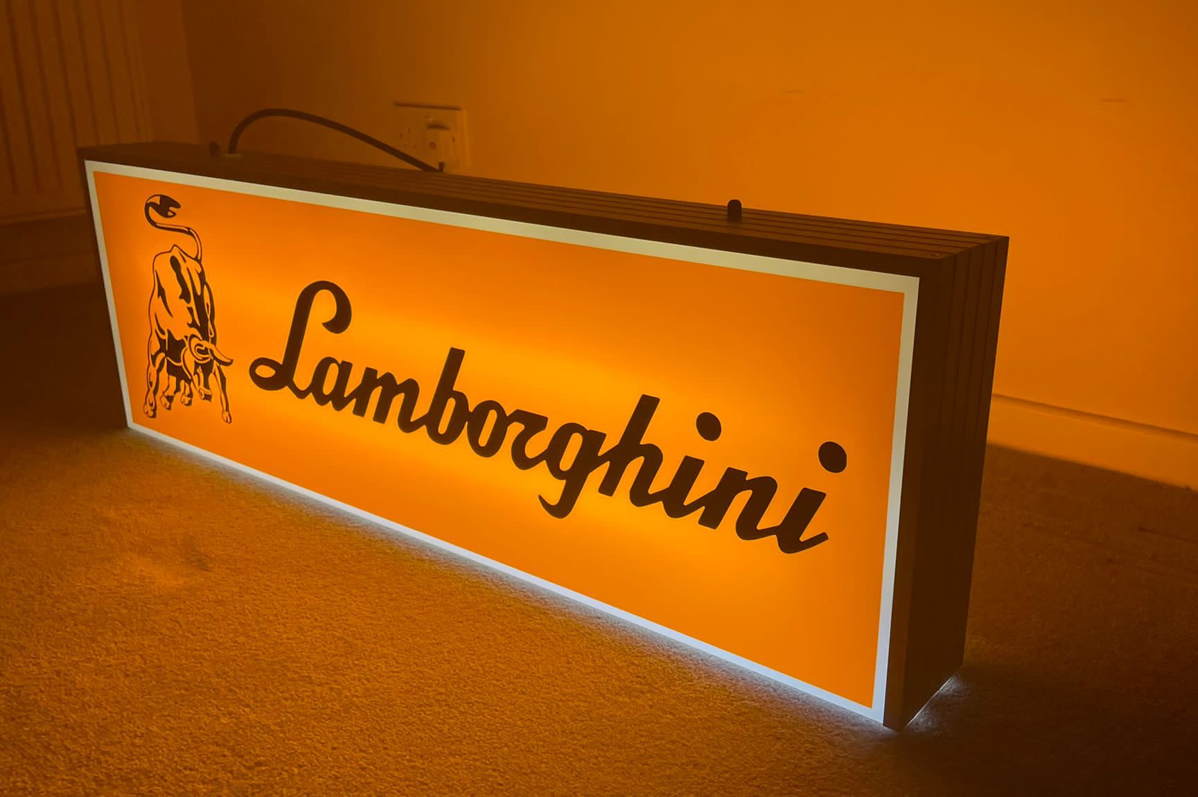 LAMBORGHINI ILLUMINATED DEALERSHIP SIGN for sale by auction in Tyne and ...