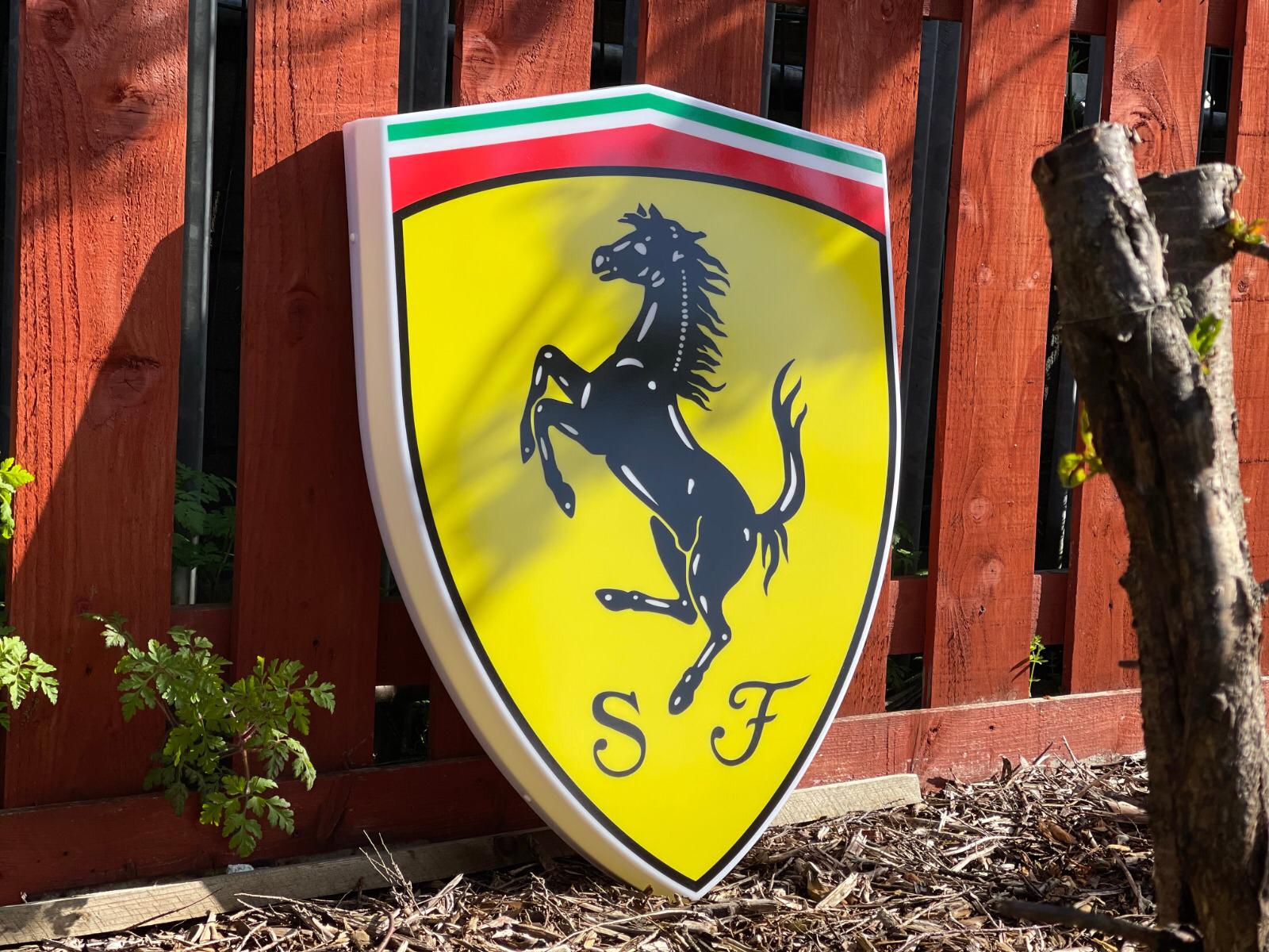 FERRARI SHIELD ILLUMINATED SIGN for sale by auction in Durham, United ...