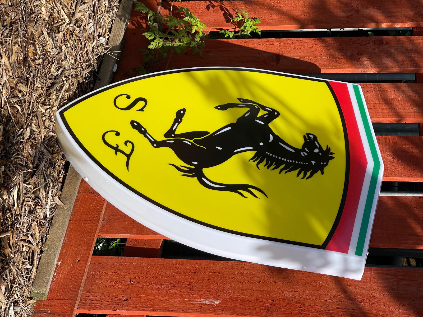 FERRARI SHIELD ILLUMINATED SIGN for sale by auction in Durham, United ...
