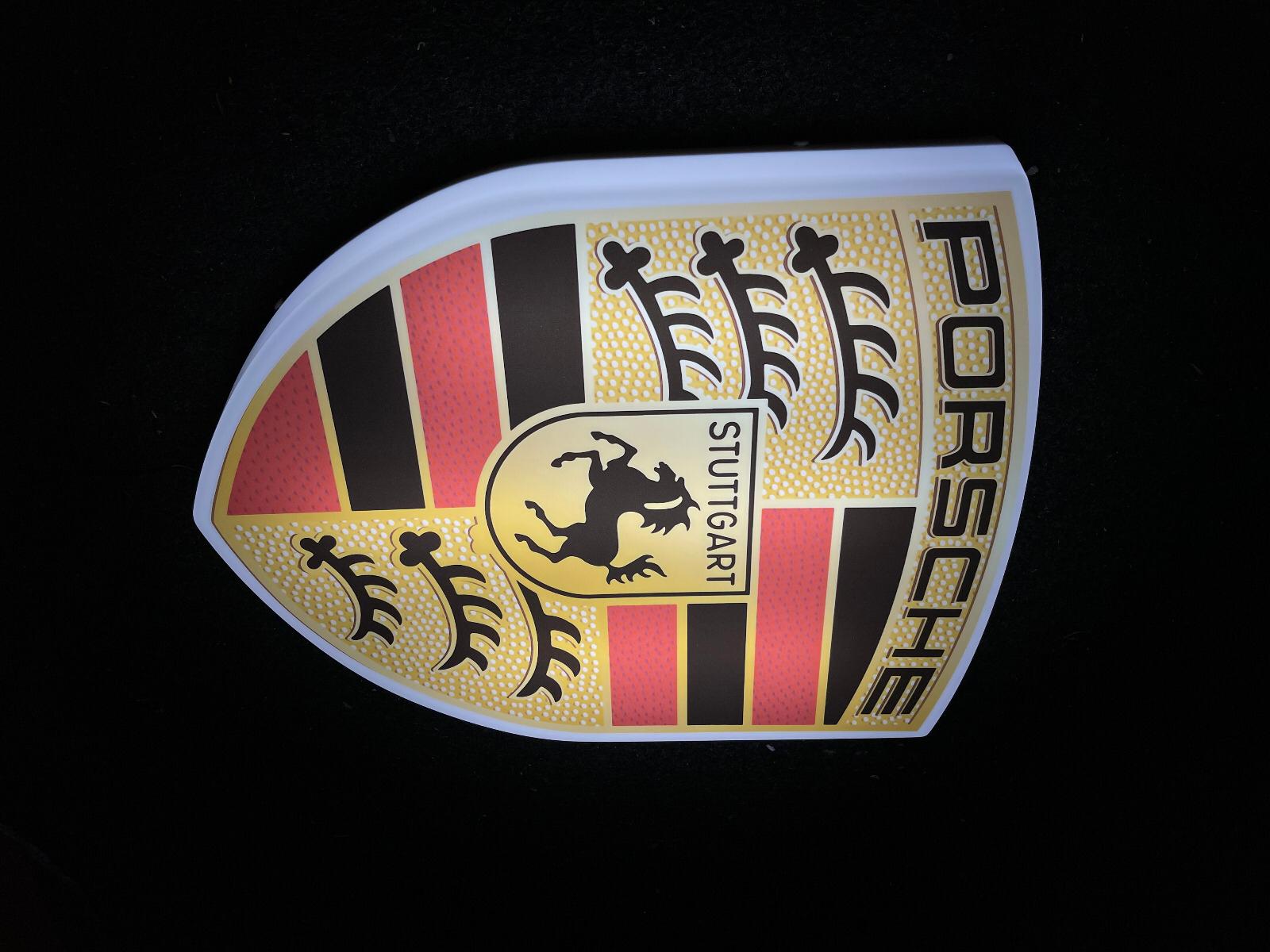 PORSCHE ILLUMINATED CREST SIGN for sale by auction in Durham, United ...