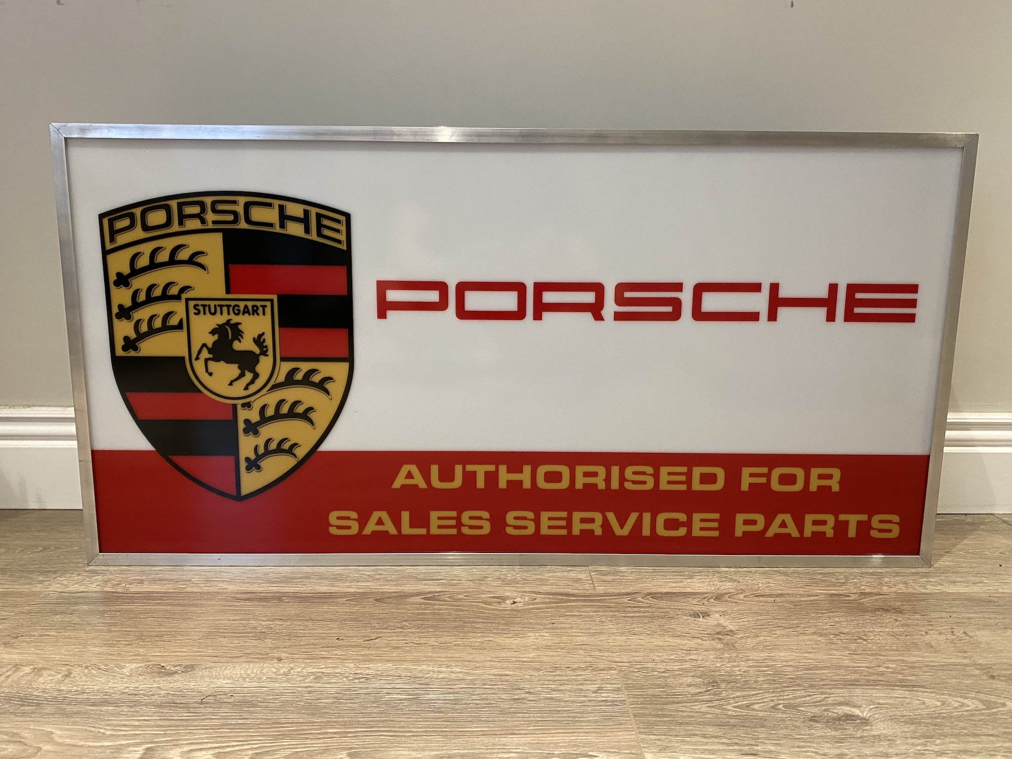 PORSCHE 'SALES SERVICE PARTS' ILLUMINATED SIGN for sale by auction in ...