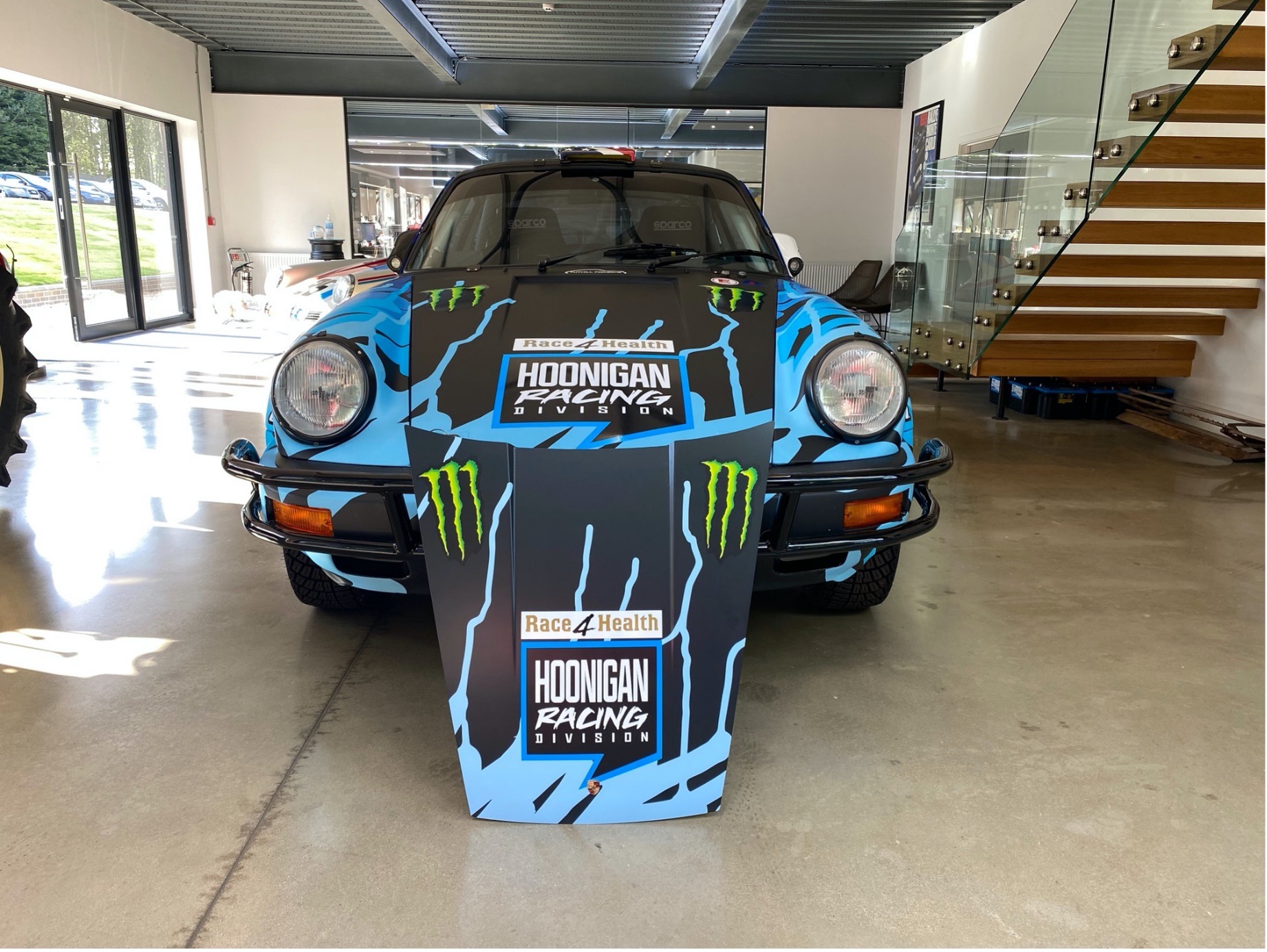 CHARITY AUCTION - CARBON WALL ART BONNET SIGNED BY KEN BLOCK