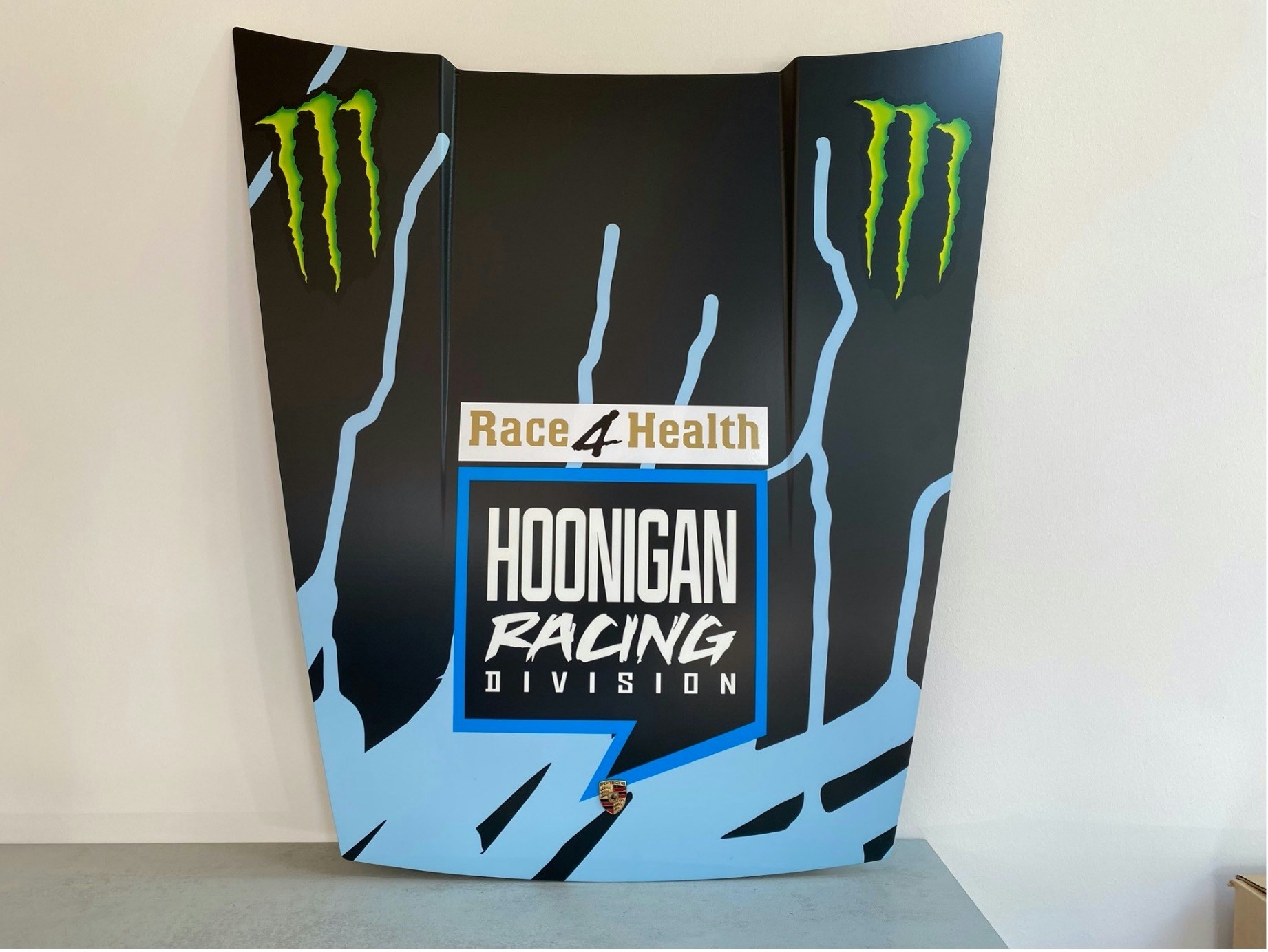 CHARITY AUCTION - CARBON WALL ART BONNET SIGNED BY KEN BLOCK